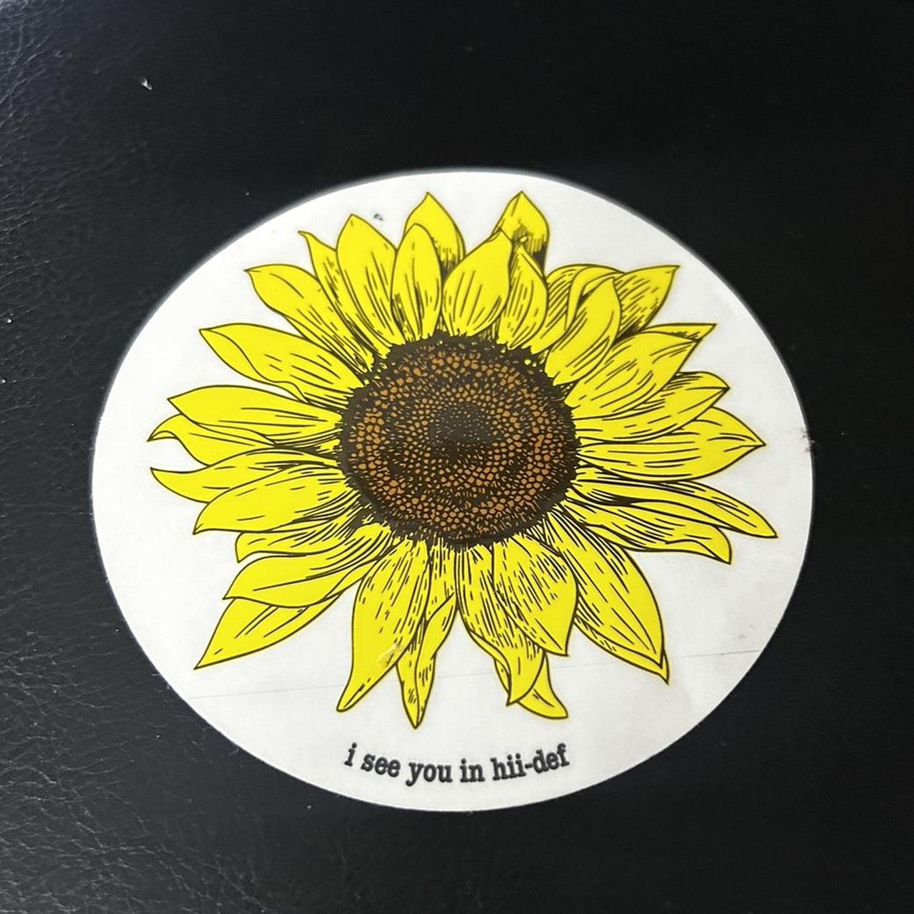Hii Def Sunflower Sticker - Depop