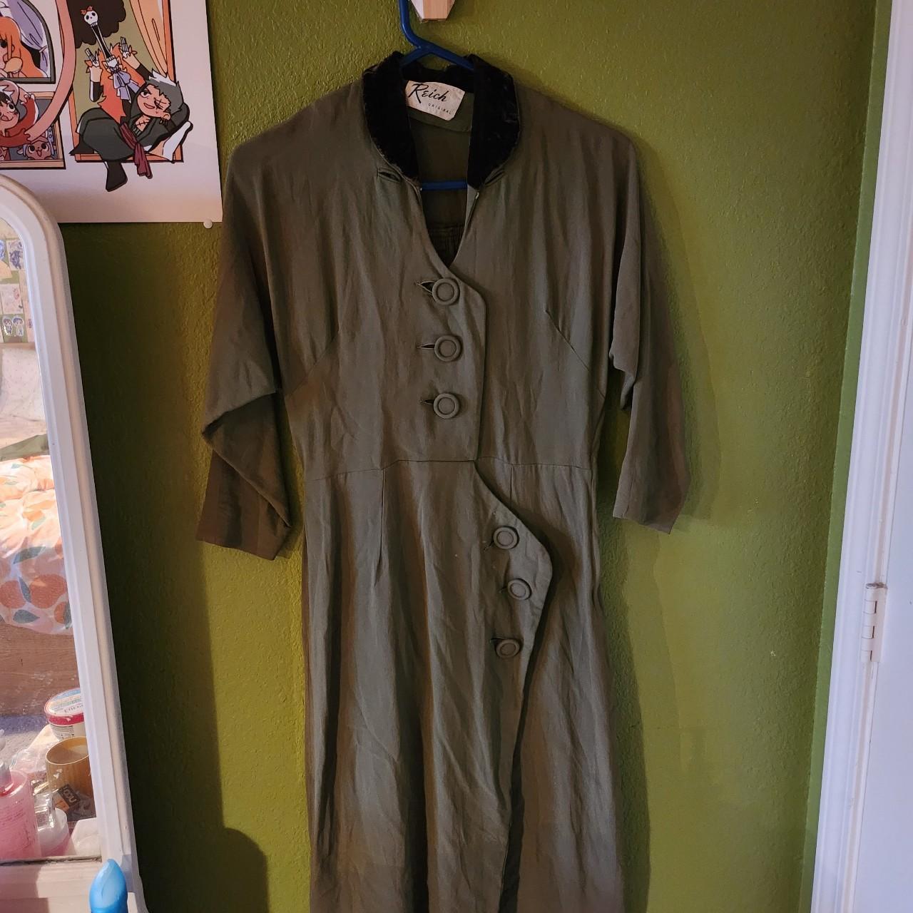 Incredible vintage 1960s olive green dress. The... - Depop
