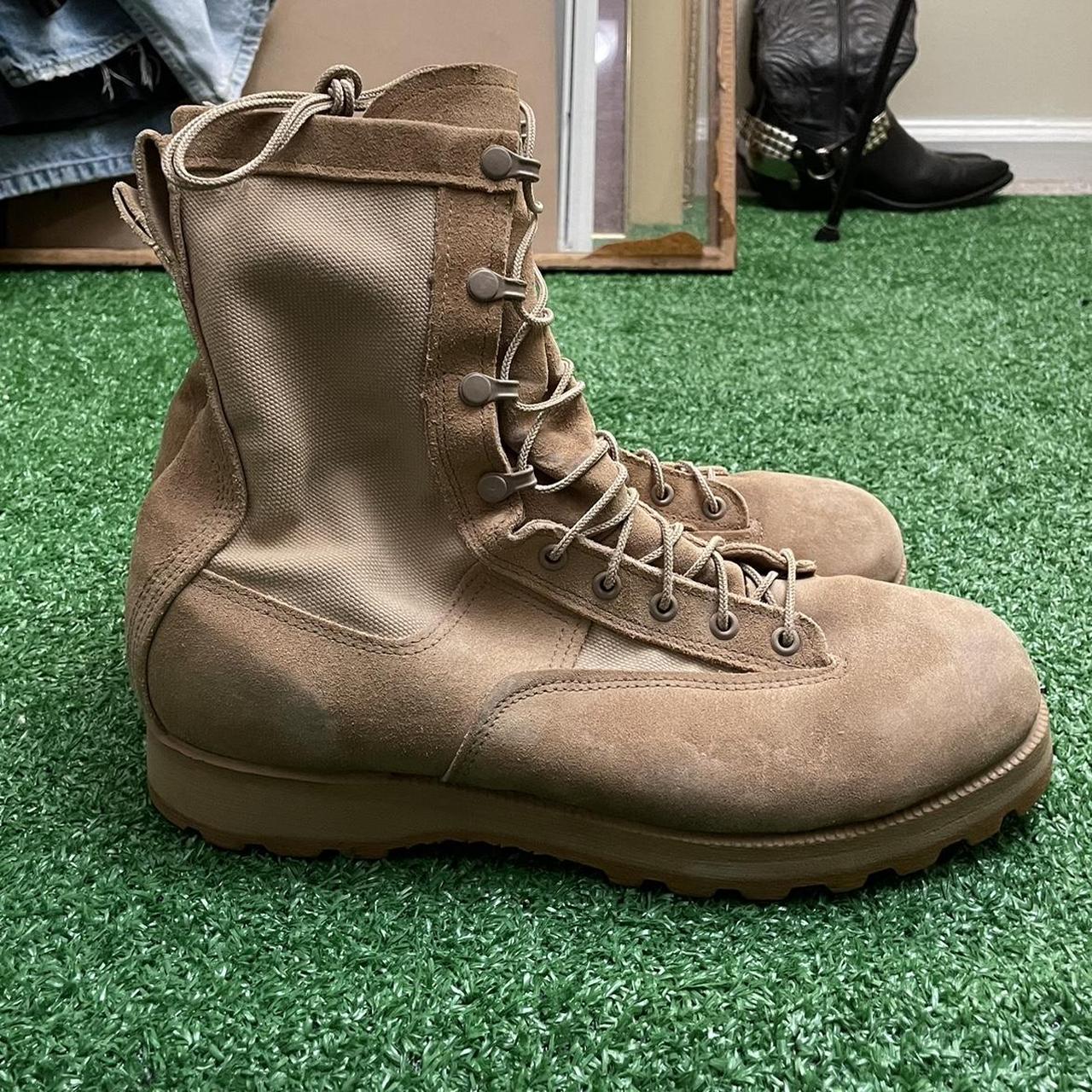 Vintage Gortex sand GI boots with vibram sole great... - Depop