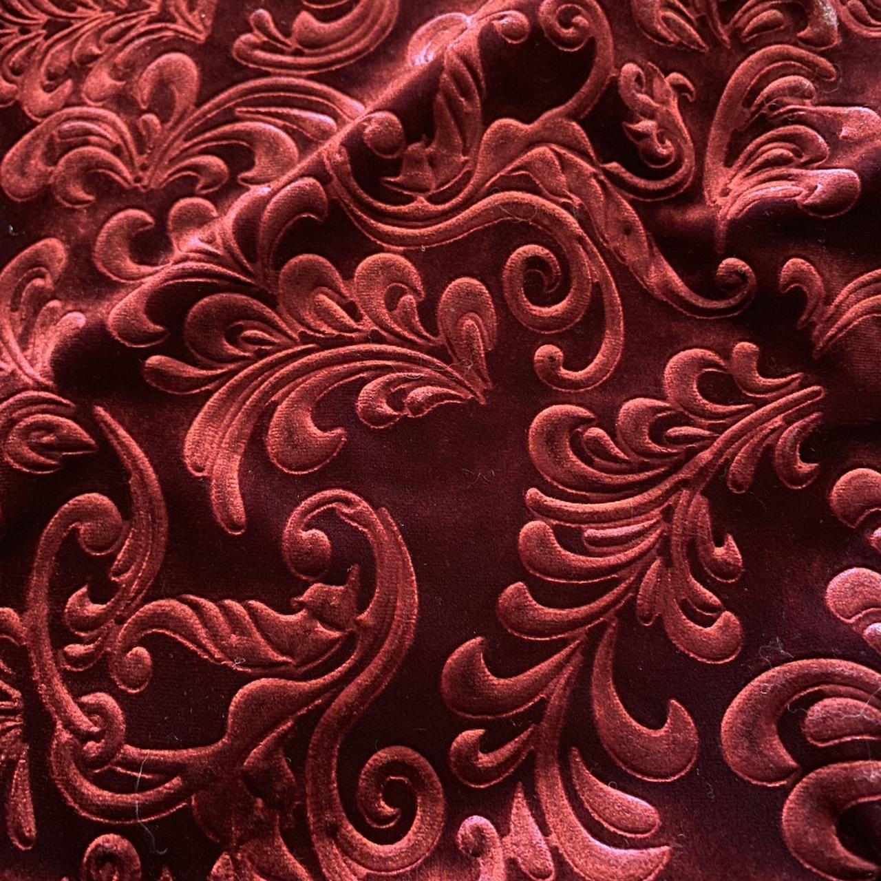 Wild daisy red velvet floral design and black... - Depop