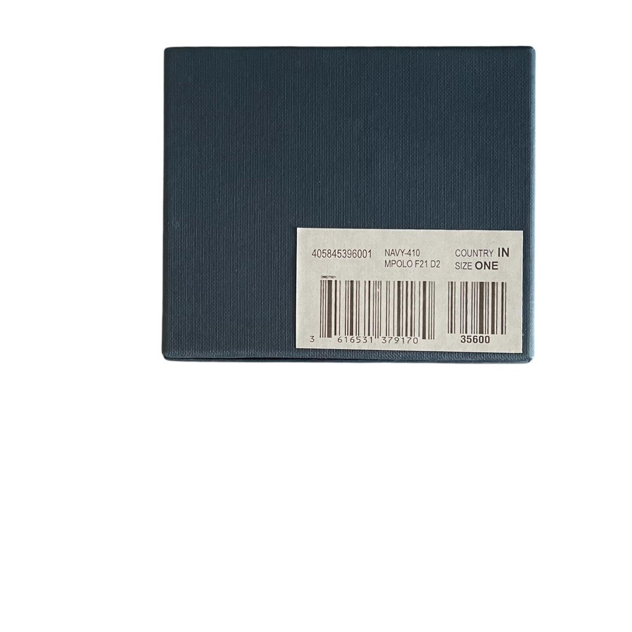 Polo Ralph Lauren Navy leather wallet with multi... - Depop