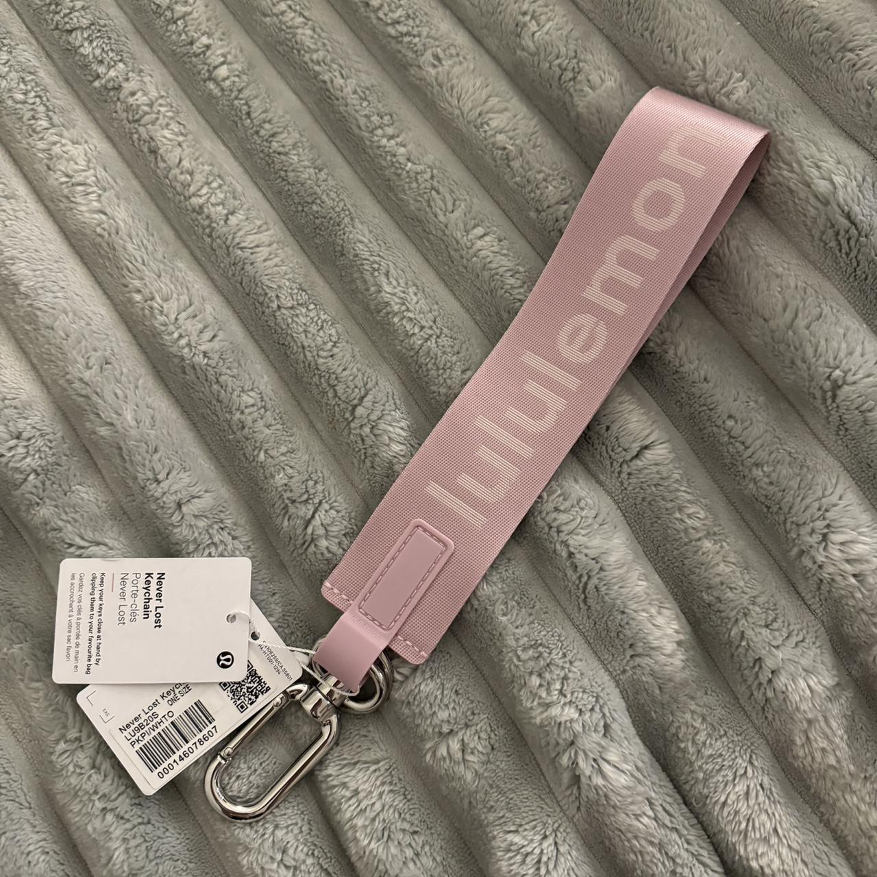 NWT lululemon pink peony never lost keychain | Depop