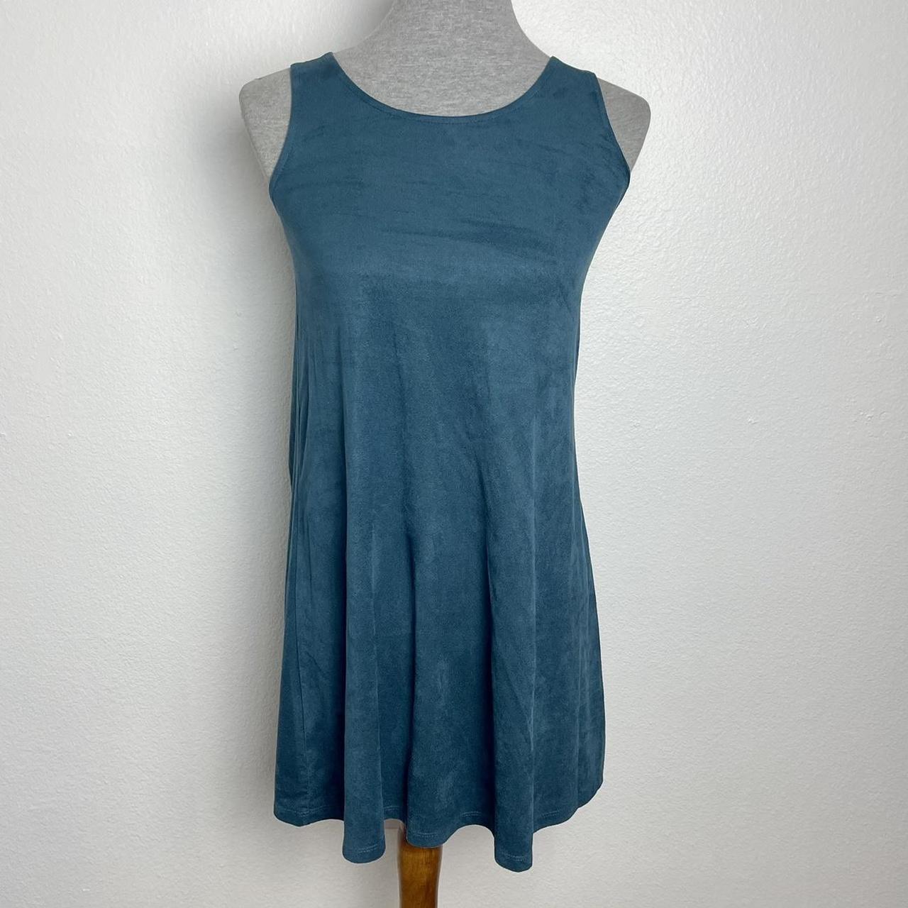 NEW Pink Republic teal blue mini dress. Soft suede... - Depop