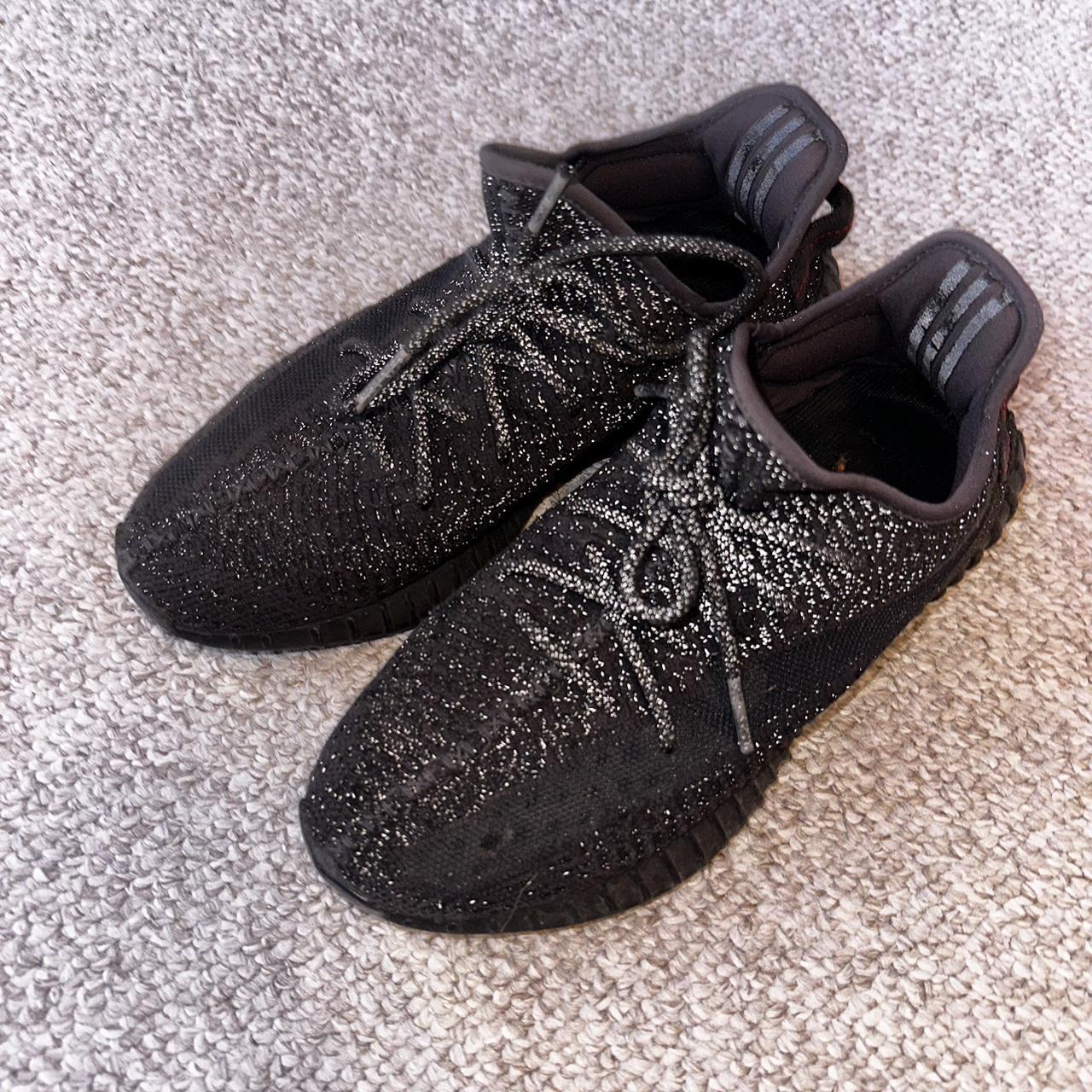 Yeezy 350 v2 Black Reflective size 10 Very used.... - Depop