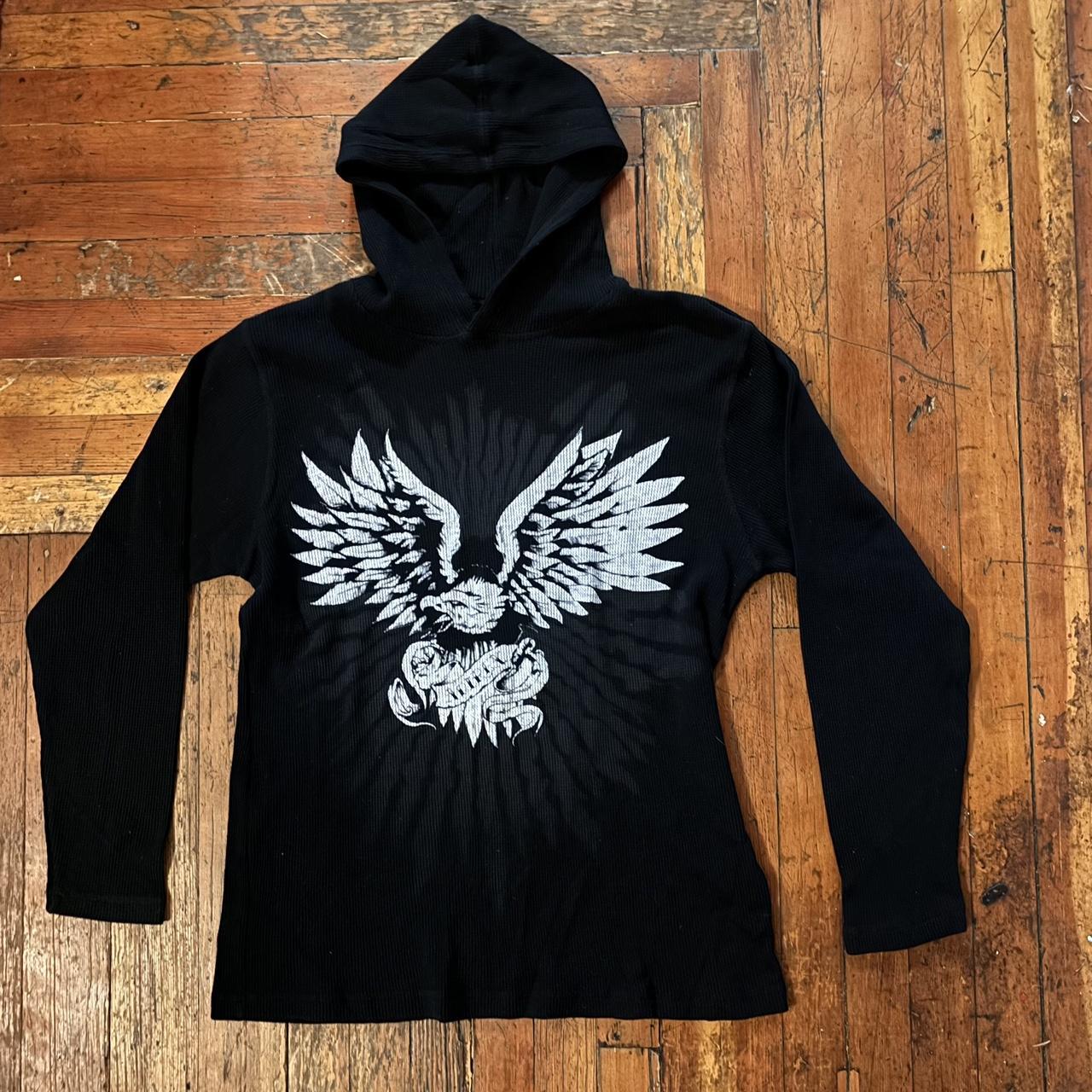 Avirex Y2K thermal hoodie size XL in really nice... - Depop