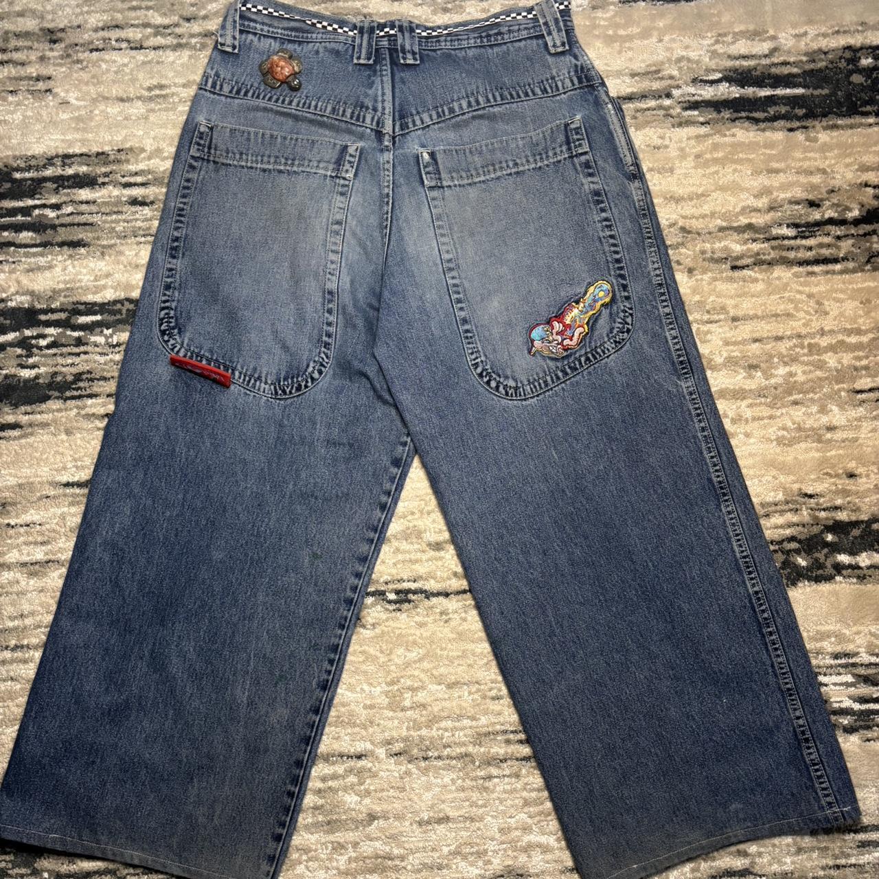 INSANE 90s JNCO wizards!!! Size 34-34 hemmed to a... - Depop