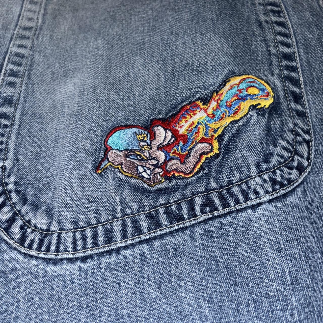 INSANE 90s JNCO wizards!!! Size 34-34 hemmed to a... - Depop