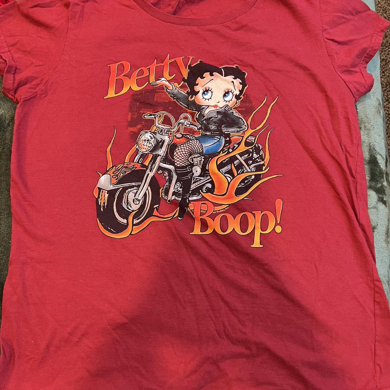 Size small women’s Betty boop biker tee Does need a... - Depop