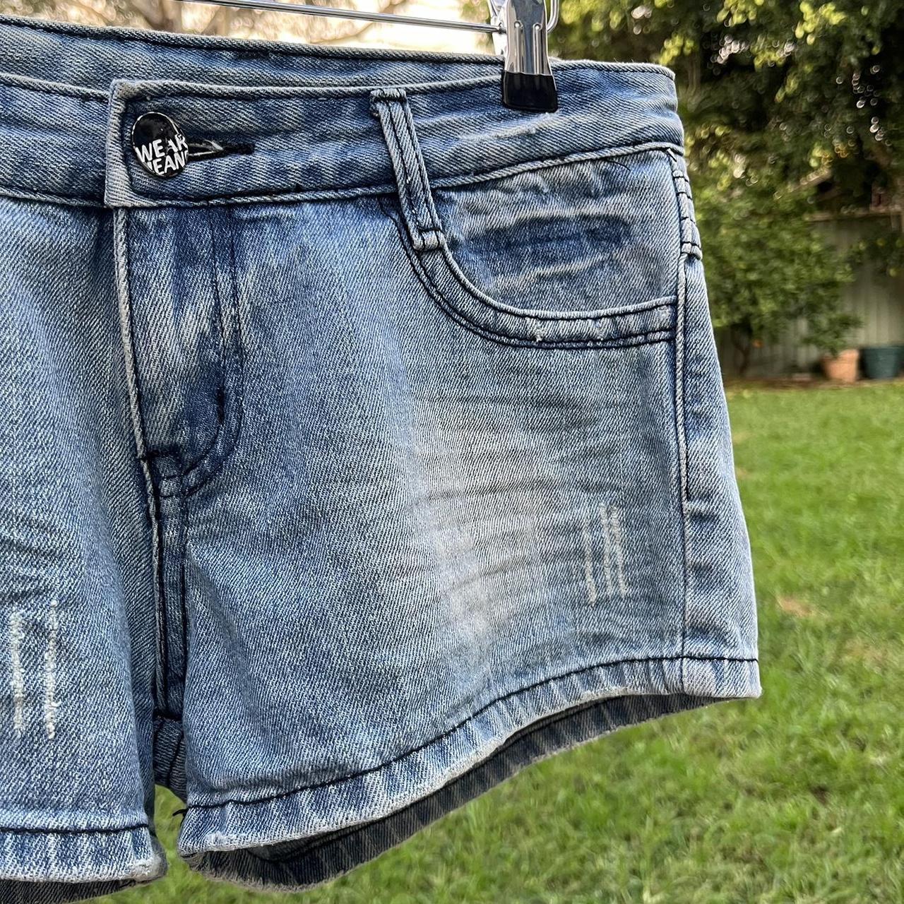 The coolest denim low rise mini shorts. Love these... - Depop