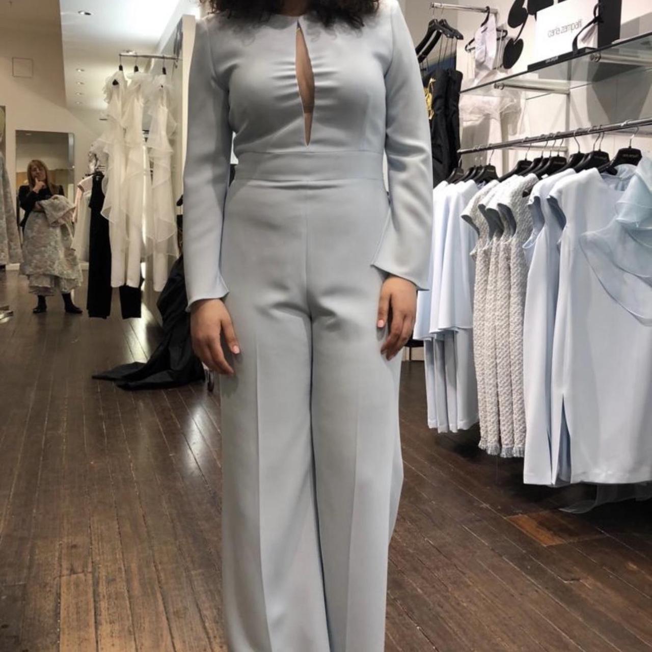 Carla Zampatti Powder Blue Jumpsuit - Depop