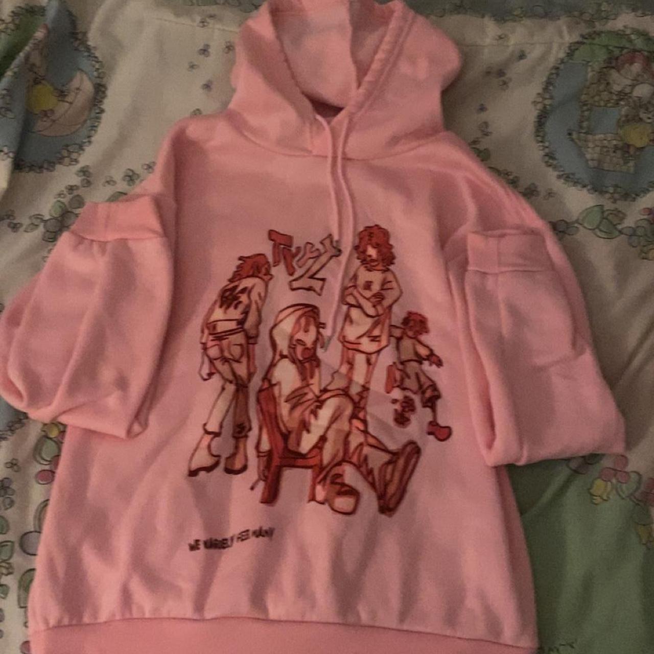 🍮- y2k pink tyyl hoodie 🍮- size M - Depop