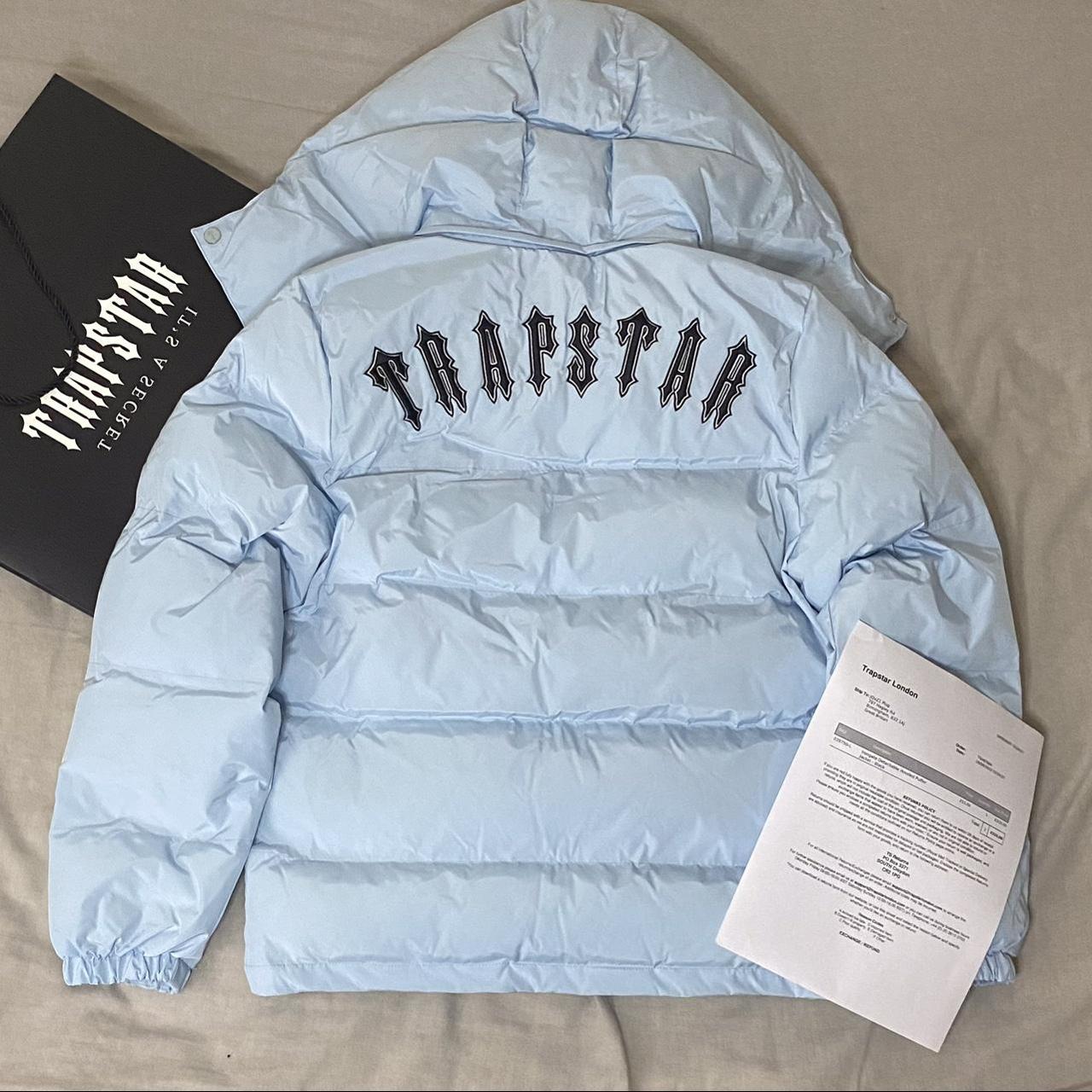 TRAPSTAR IRONGATE JACKET DETACHABLE HOOD - ICE BLUE... - Depop