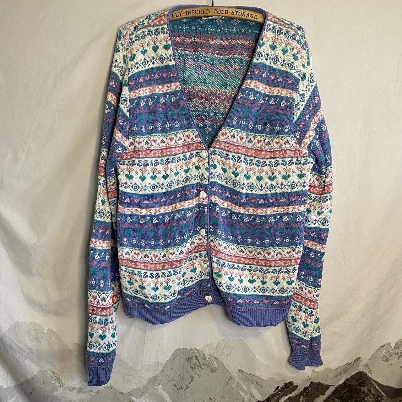 🪰 💘 Vintage Northern Reflections cotton cardigan... - Depop