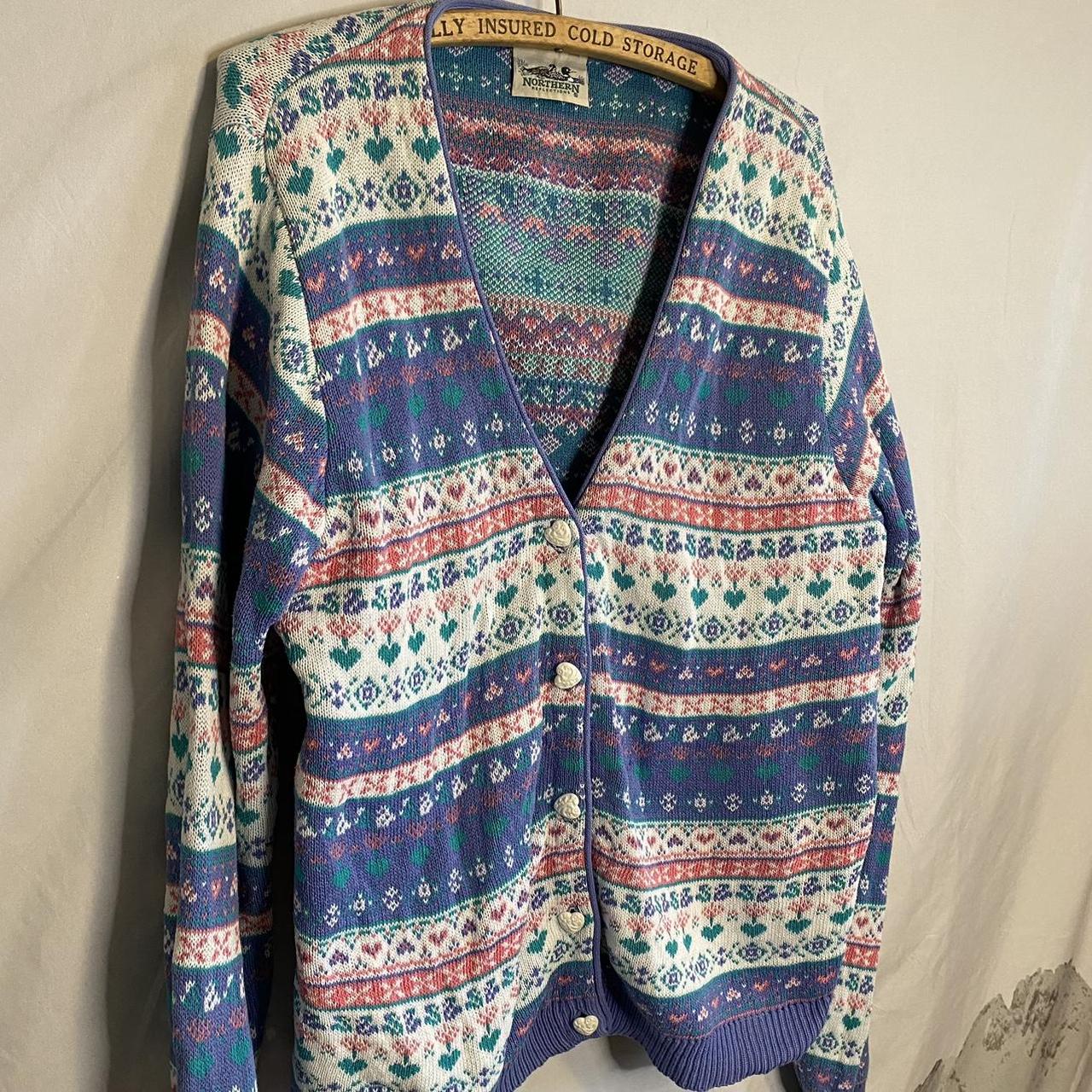 🪰 💘 Vintage Northern Reflections cotton cardigan... - Depop