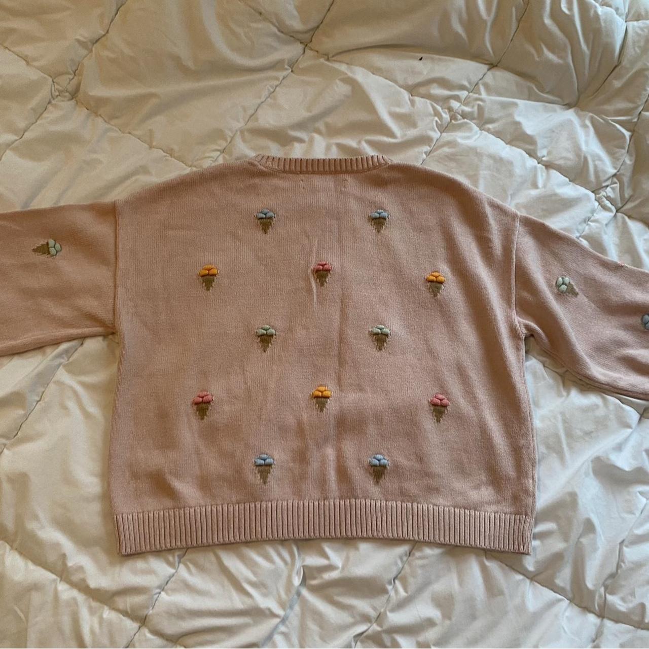Pink ice cream sweater: Loft Size M - Depop