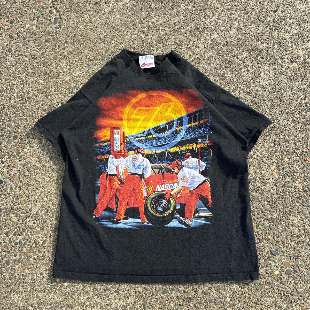 1995 NASCAR racing tee with 76 Motor Oil Size... | Depop