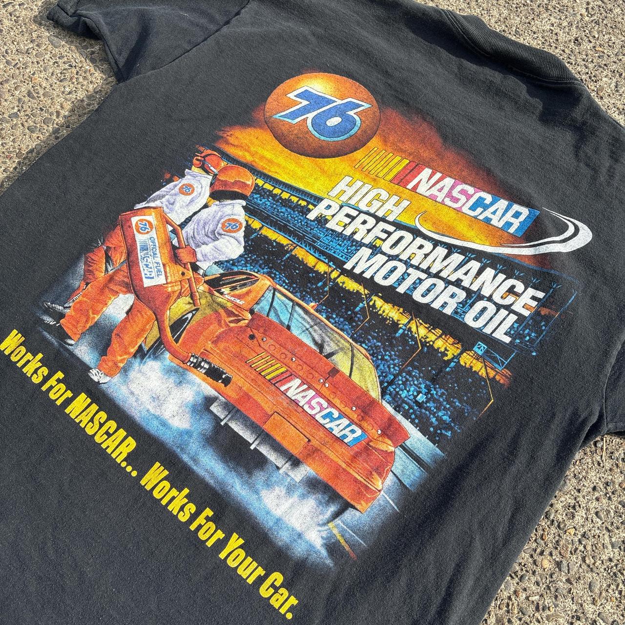 1995 NASCAR racing tee with 76 Motor Oil Size... | Depop