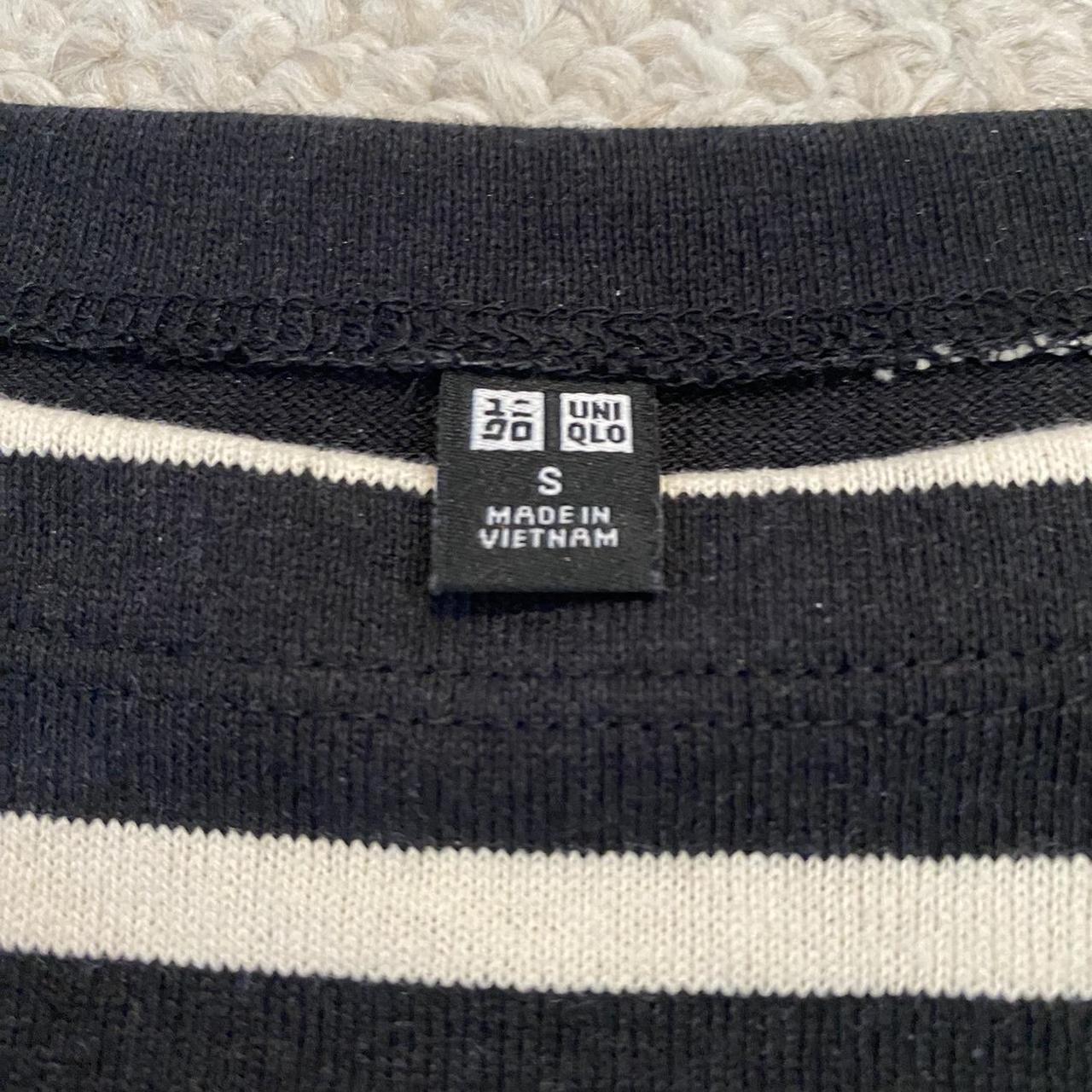 uniqlo striped long sleeve, womans size small - Depop