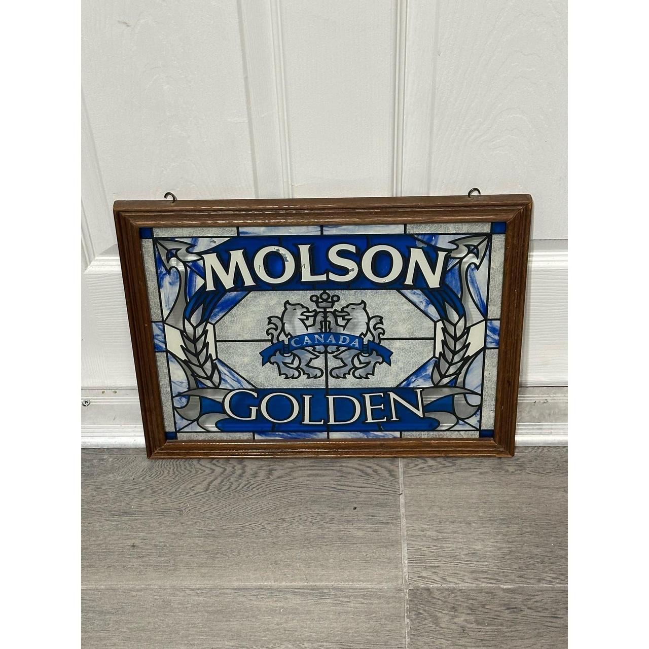 MOLSON GOLDEN CANADA MIRROR SIGN L18"X W14" | Depop