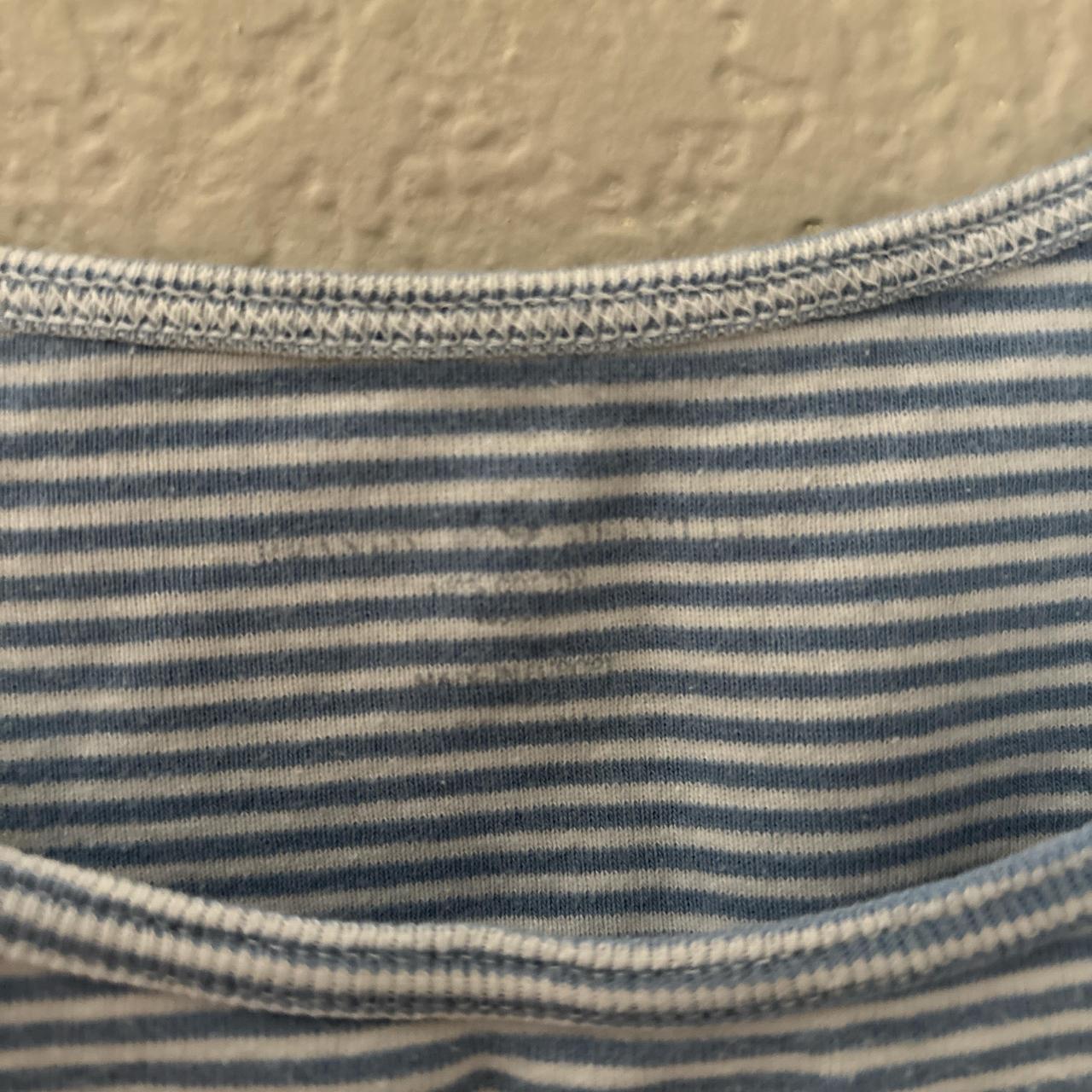 Blue and white striped tank top -tag faded #stripes... | Depop