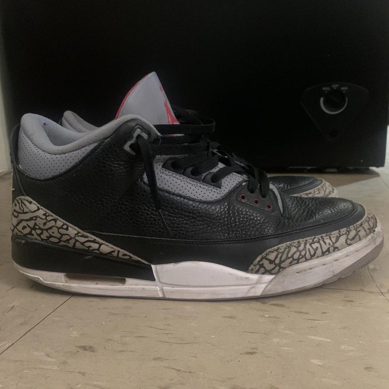 Jordan 3 Black cement no box accepting offers no... - Depop
