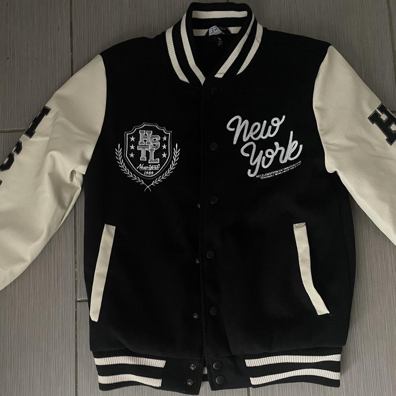varsity football jacket - Depop