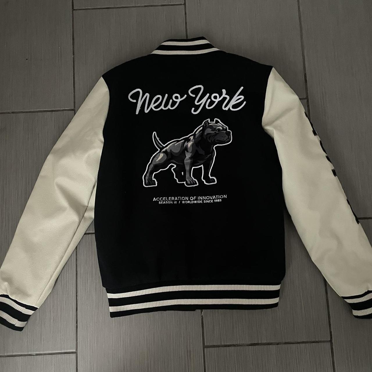 varsity football jacket - Depop