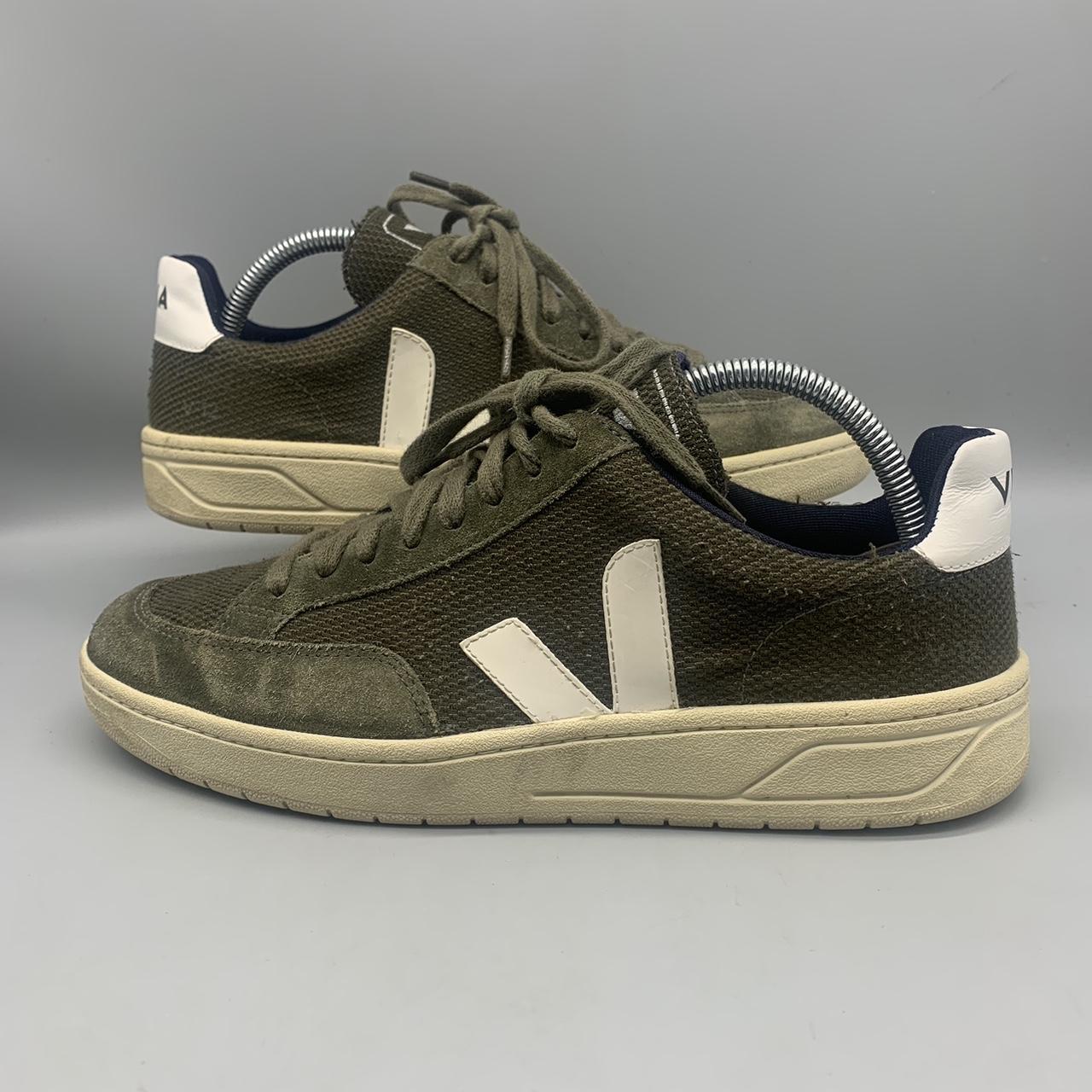 VEJA V-12 B-MESH FOREST GREEN MEN SIZE 9 - Depop