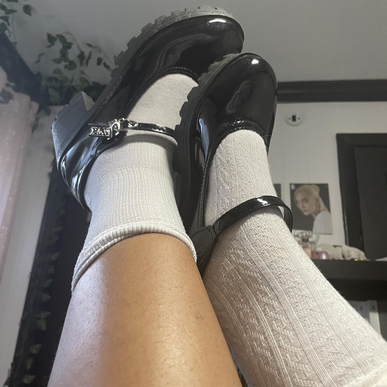 Black size 9 Mary Jane’s 2 inch thick platform, the... - Depop