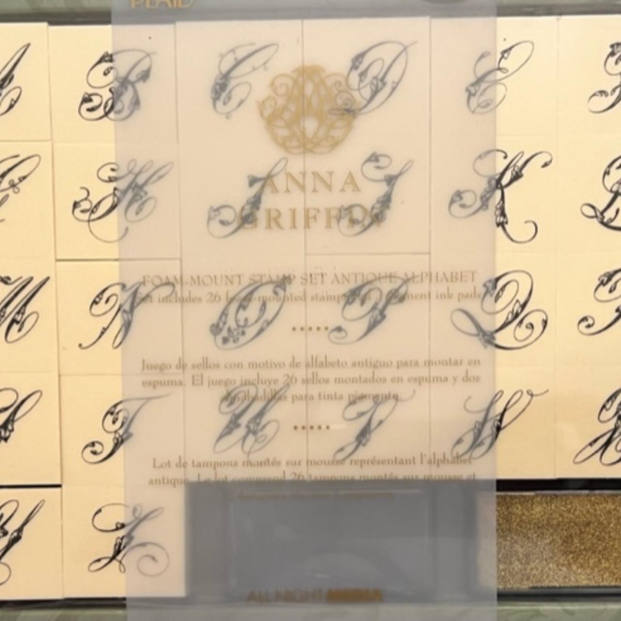 Anna Griffin Antique Alphabet Set Foam Mount... - Depop