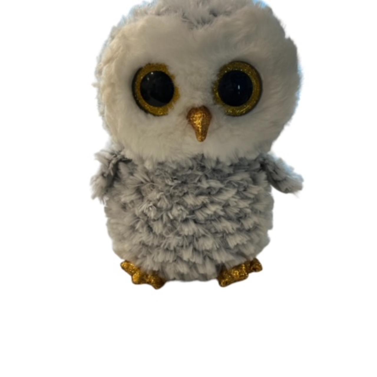TY Beanie Boos Owlette 10" Large Plush Owl Toy Grey... - Depop