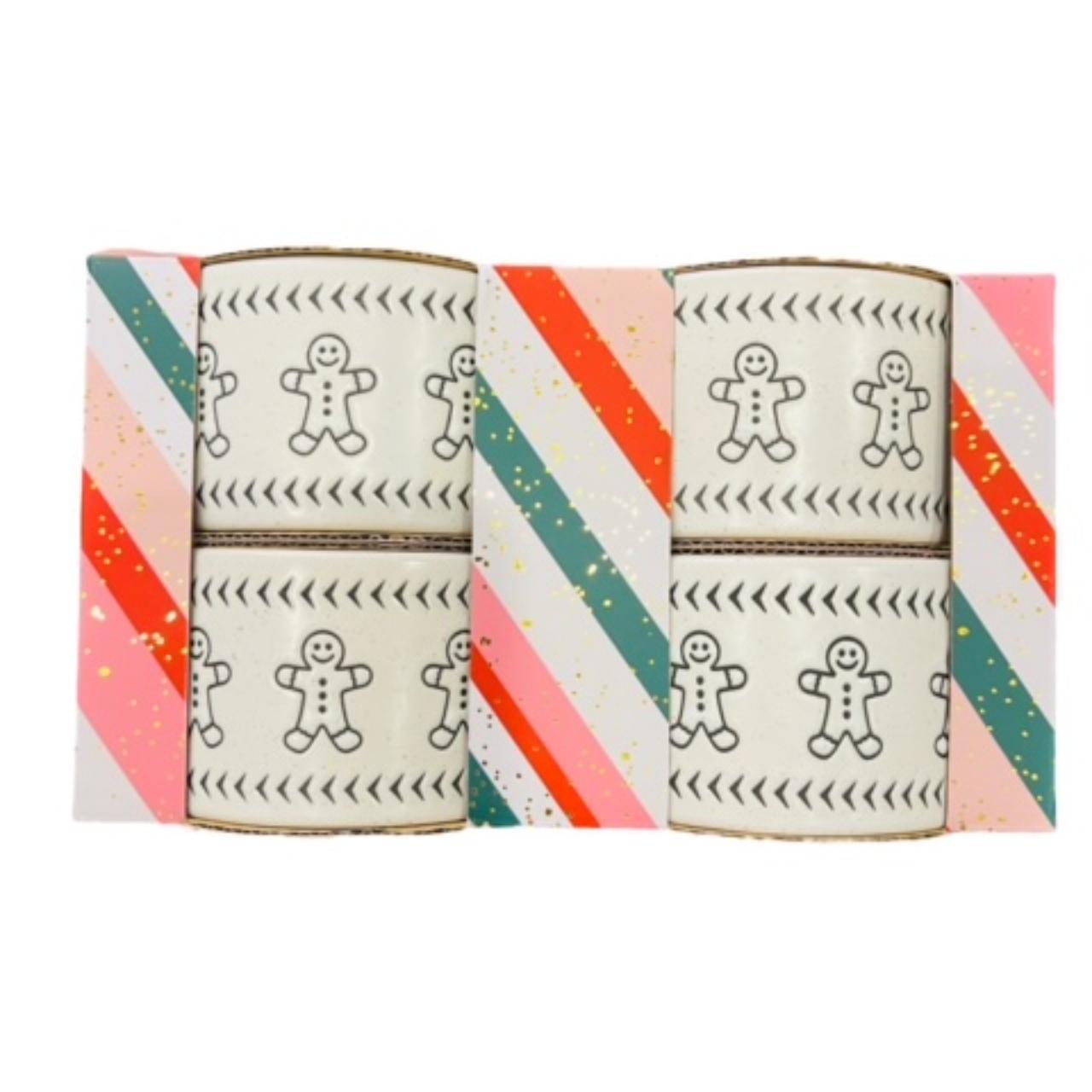 GINGERBREAD MAN Ceramic RAMEKINS Set of 4 White... - Depop