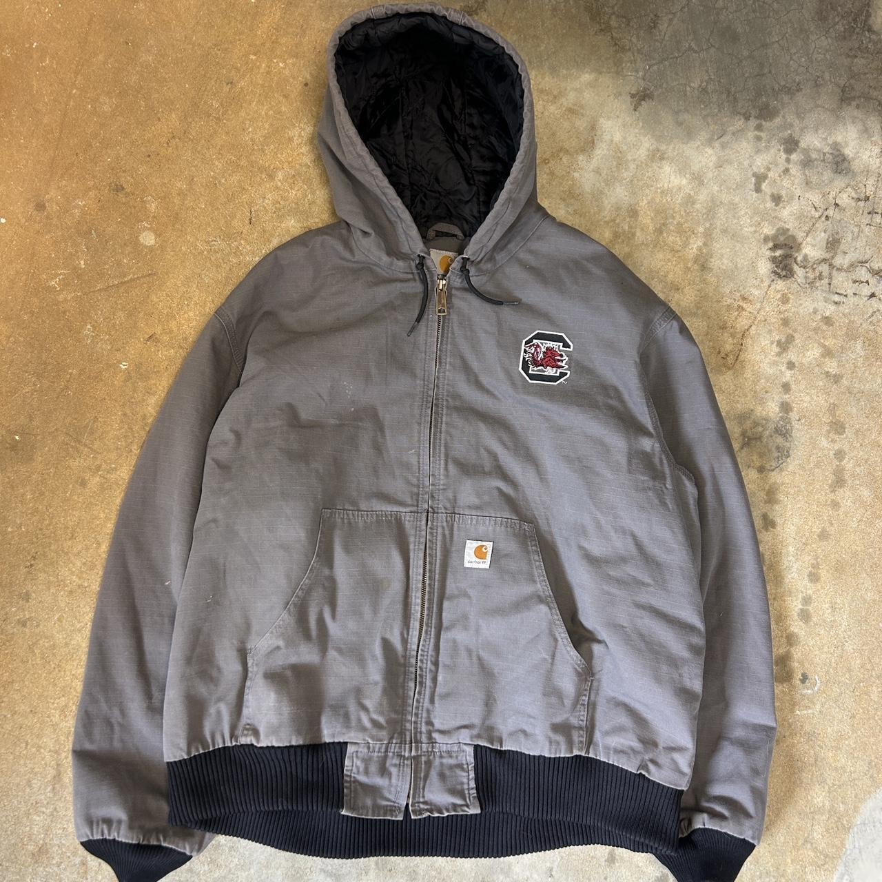 Grey Carhartt Jacket With Gamecocks South Carolina... | Depop