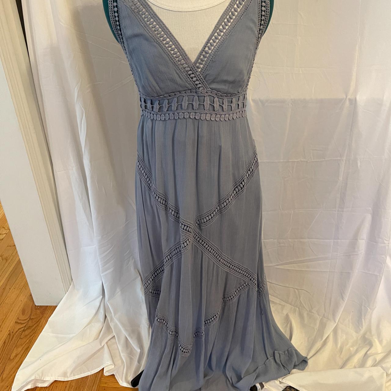 Max Studio, maxi dress, periwinkle color, worn 1... - Depop