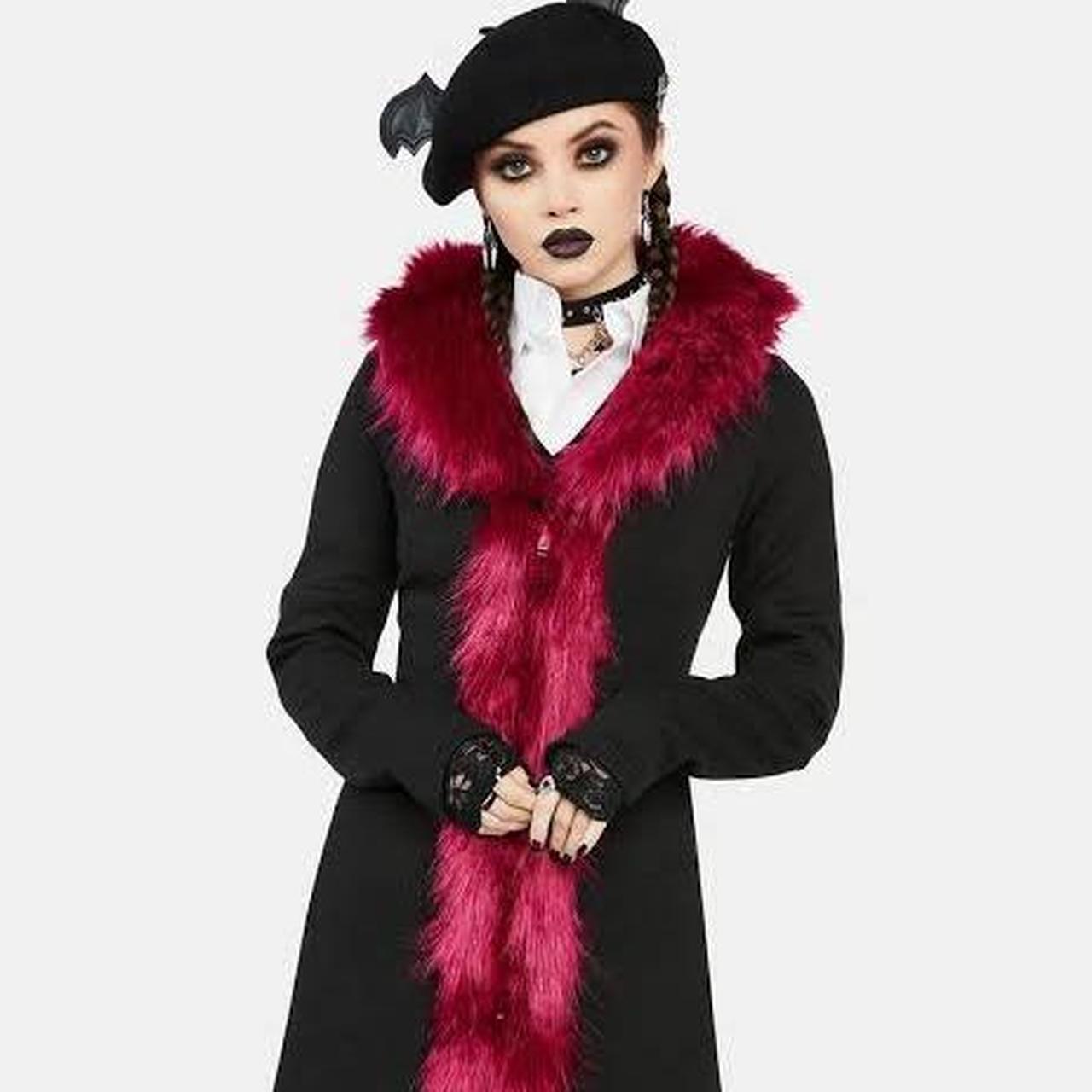 The Grave Girls Gothic Emo Black and maroon/red faux... | Depop