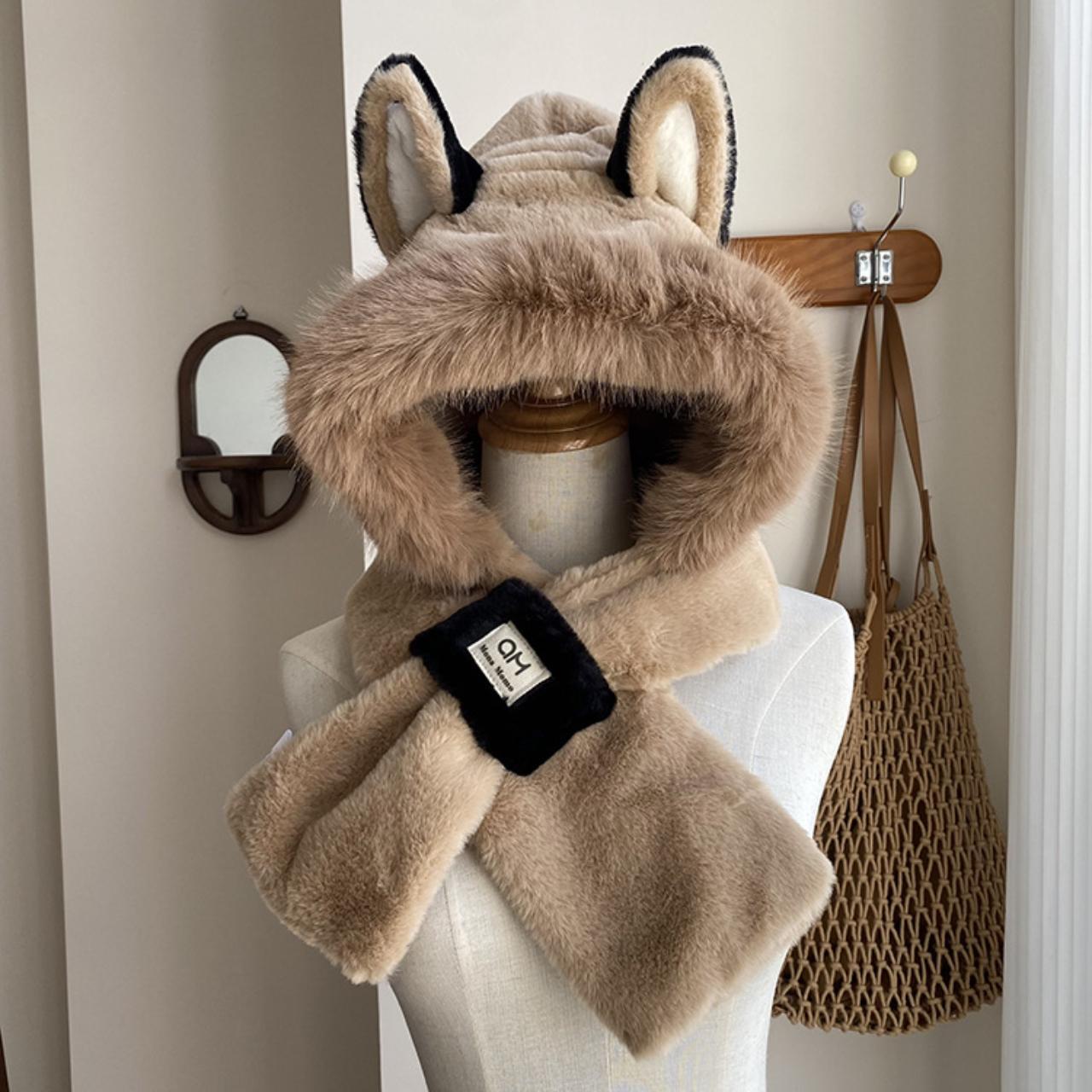 Versatile and Cute Winter Plush Beanie, Thickened... - Depop