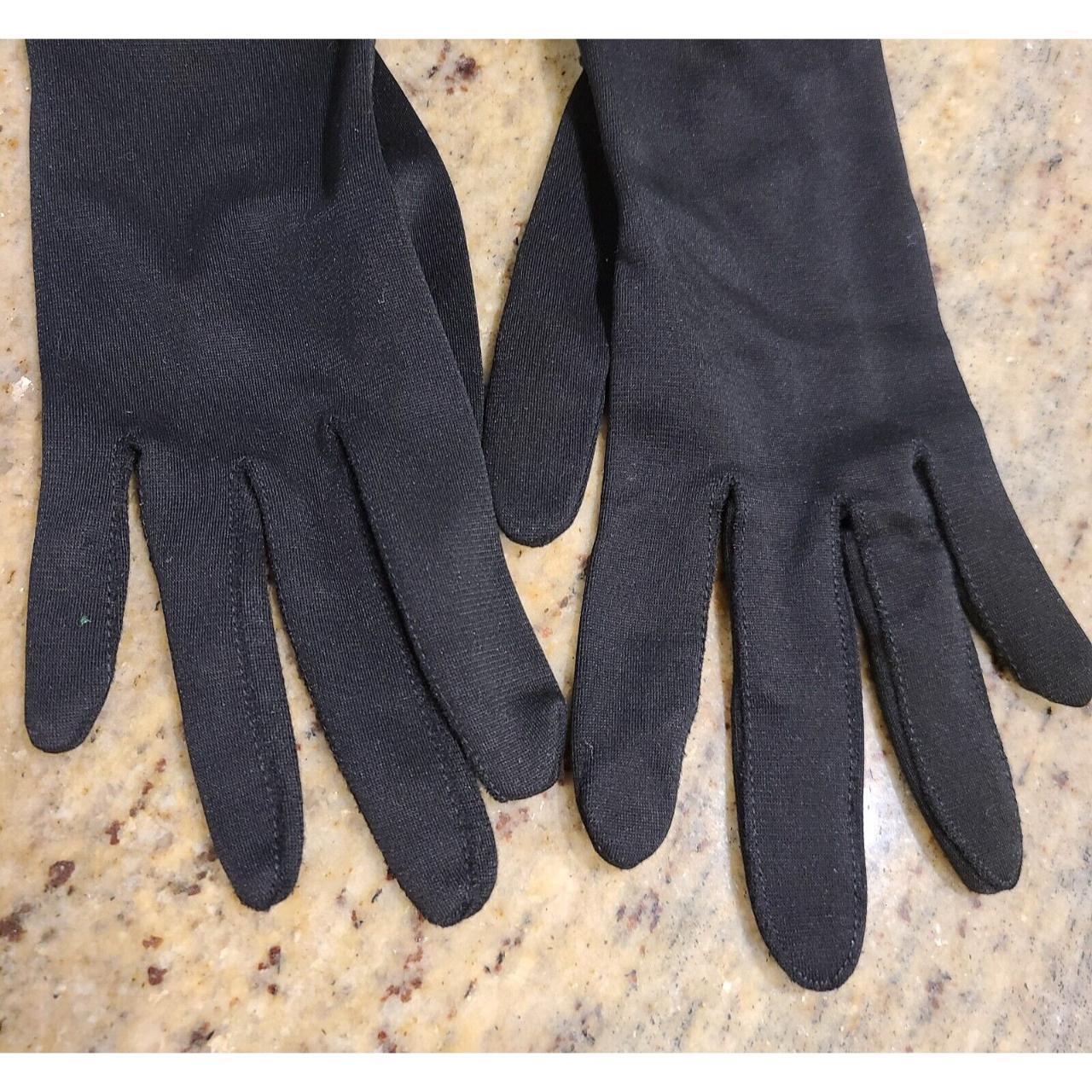 Vintage Size M/L Black Nylon Stretch Formal 13" Long... - Depop