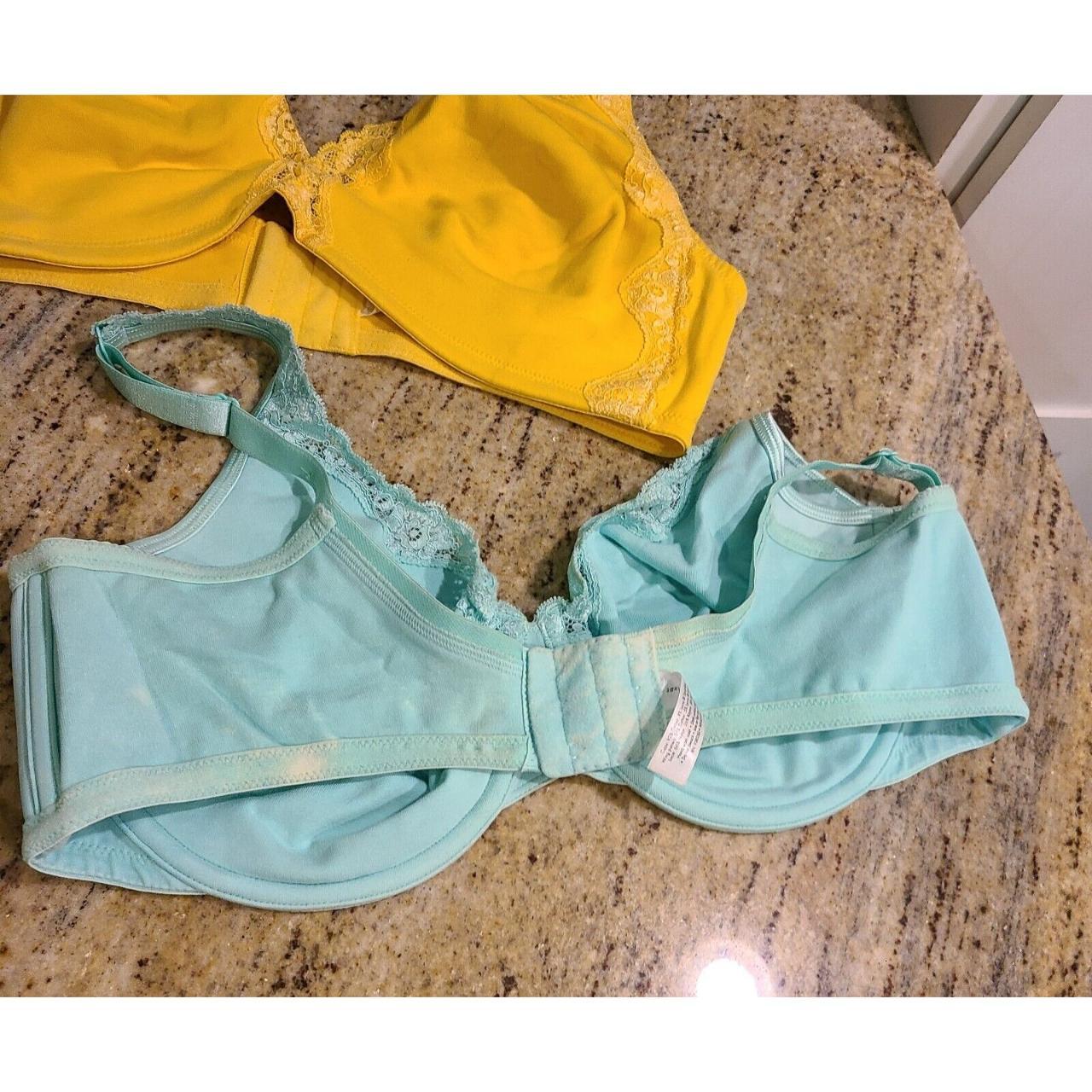Bra lot (2) Cacique Size 40DD Cotton Lace Edge... - Depop