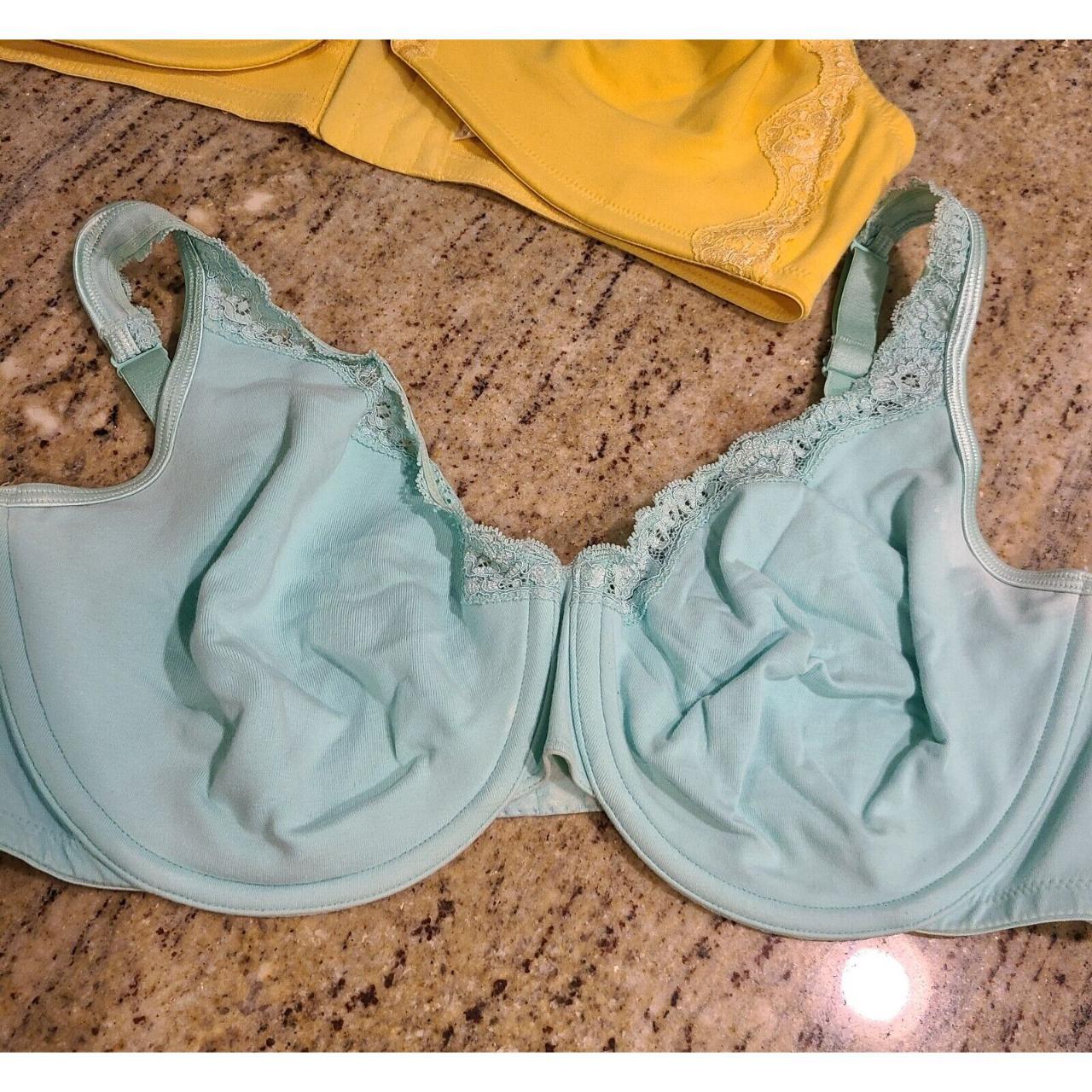 Bra lot (2) Cacique Size 40DD Cotton Lace Edge... - Depop