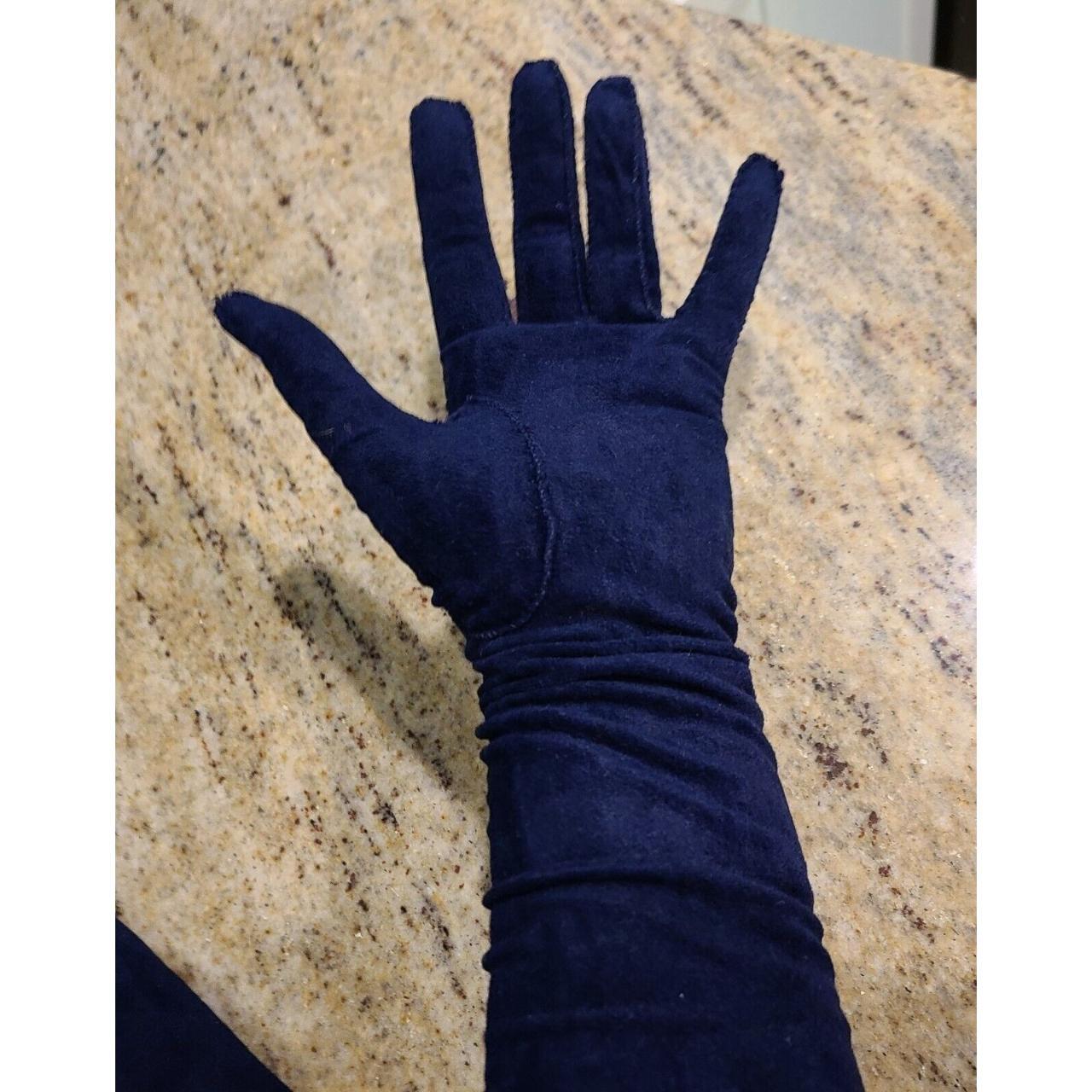 Vintage Size XL Blue Stretch Velvet 18" Formal... - Depop