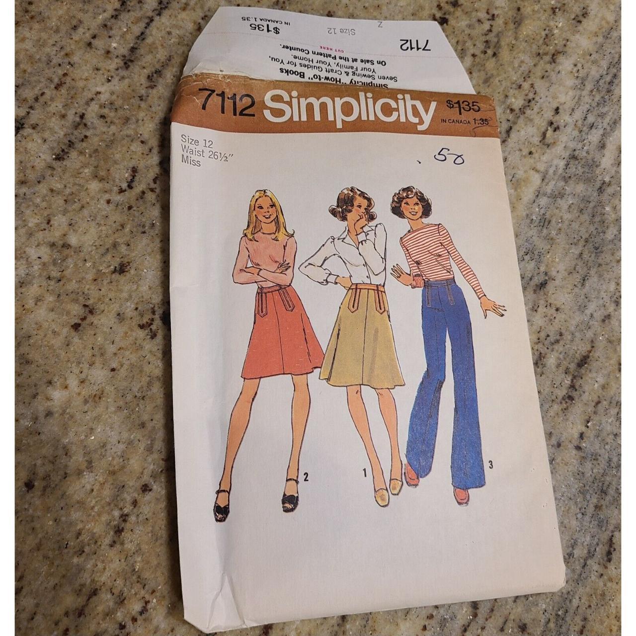 SIMPLICITY #7112 - Size 12 Flirty Skirt & Bell... - Depop