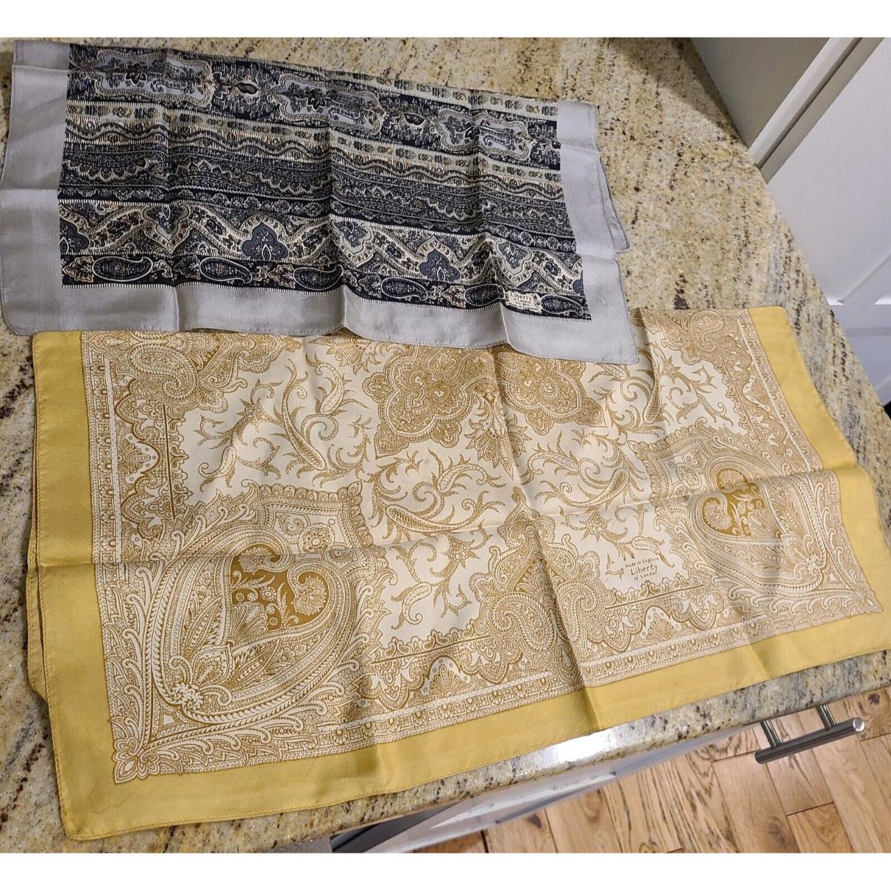 2 Vintage Liberty Of London Scarves 1 Silk Paisley... - Depop