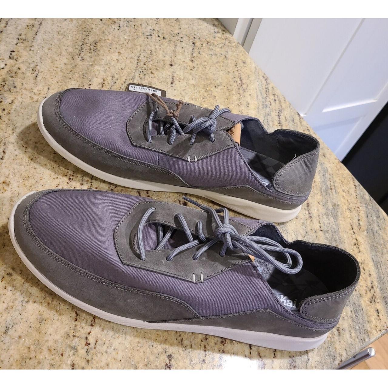 New! Olukai KIHI Mens Size 11.5 Leather Canvas Shoes... - Depop