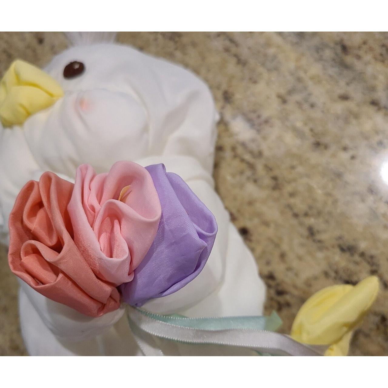 Vintage PUFFALUMP 1988 DUCK w/Flowers Plush 9"... - Depop