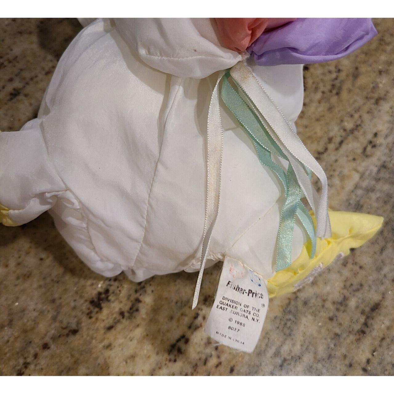 Vintage PUFFALUMP 1988 DUCK w/Flowers Plush 9"... - Depop