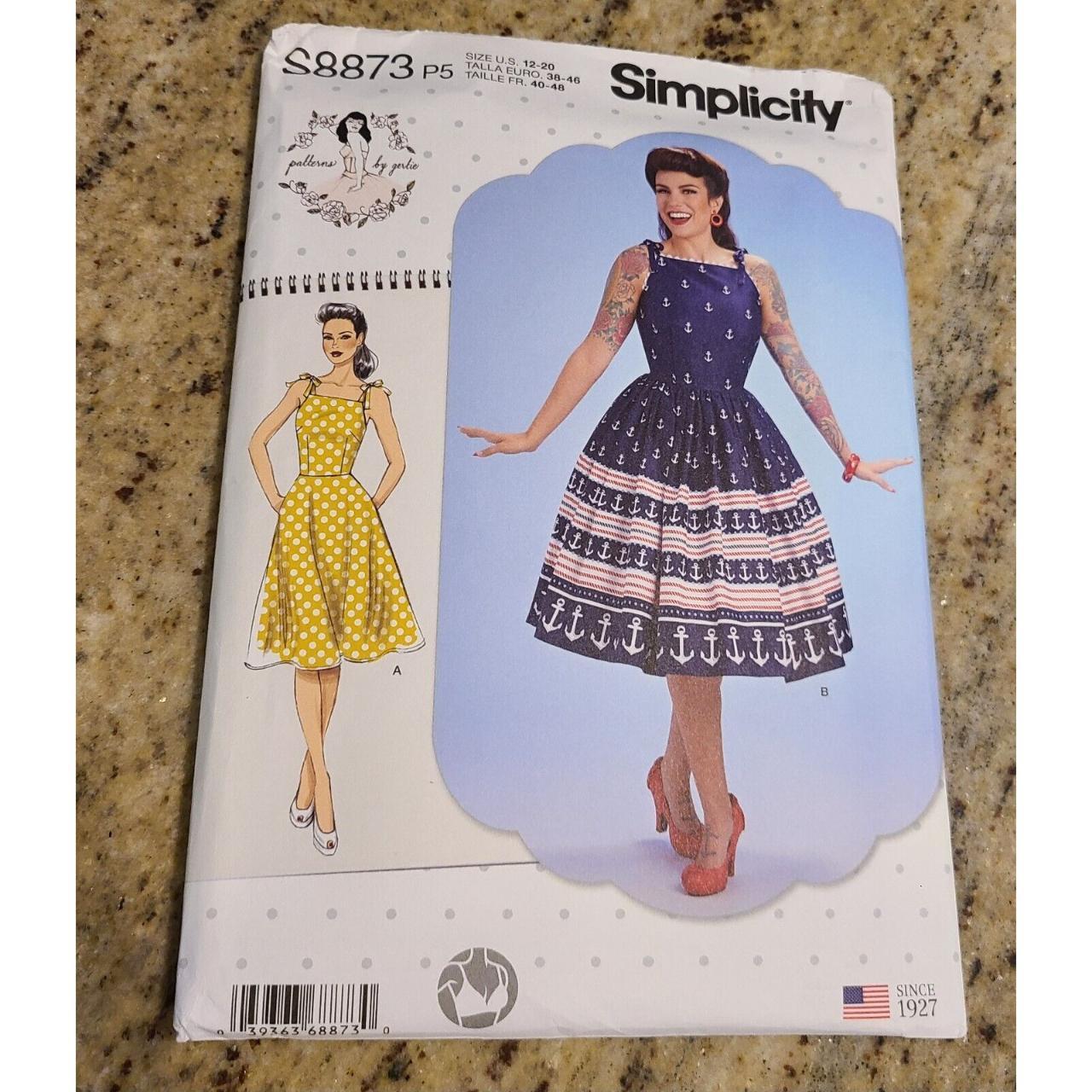 SIMPLICITY PATTERN 8873 DRESSES GERTIE Rockabilly... - Depop