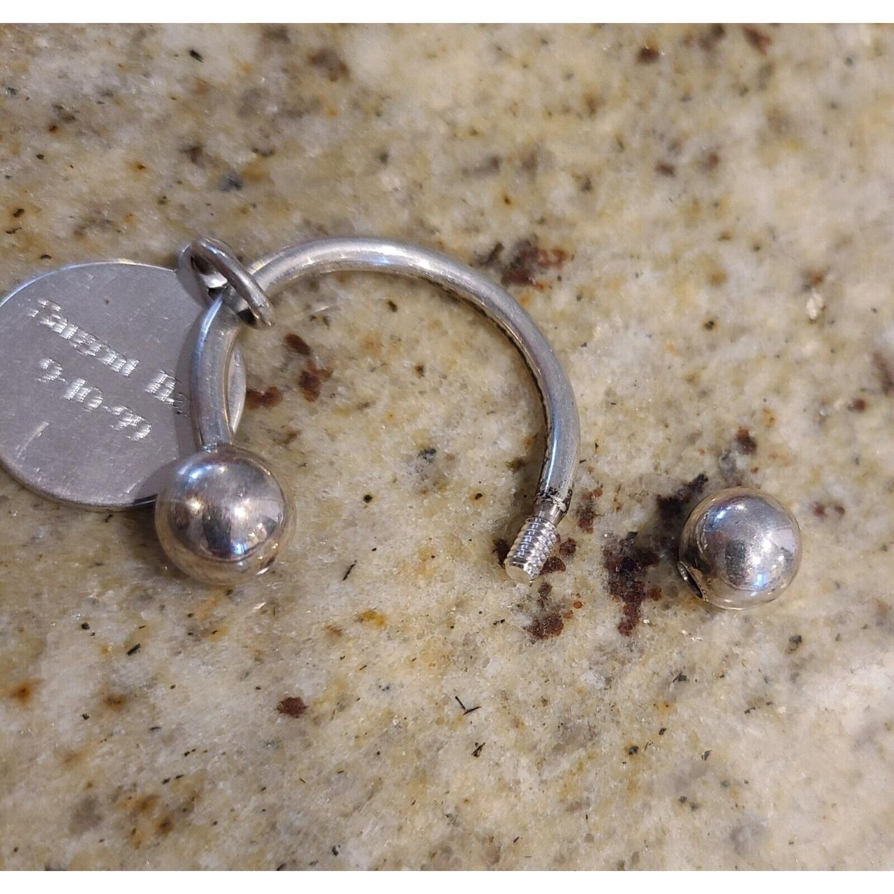 Tiffany Sterling Silver Horseshoe Screw Ball Key... - Depop