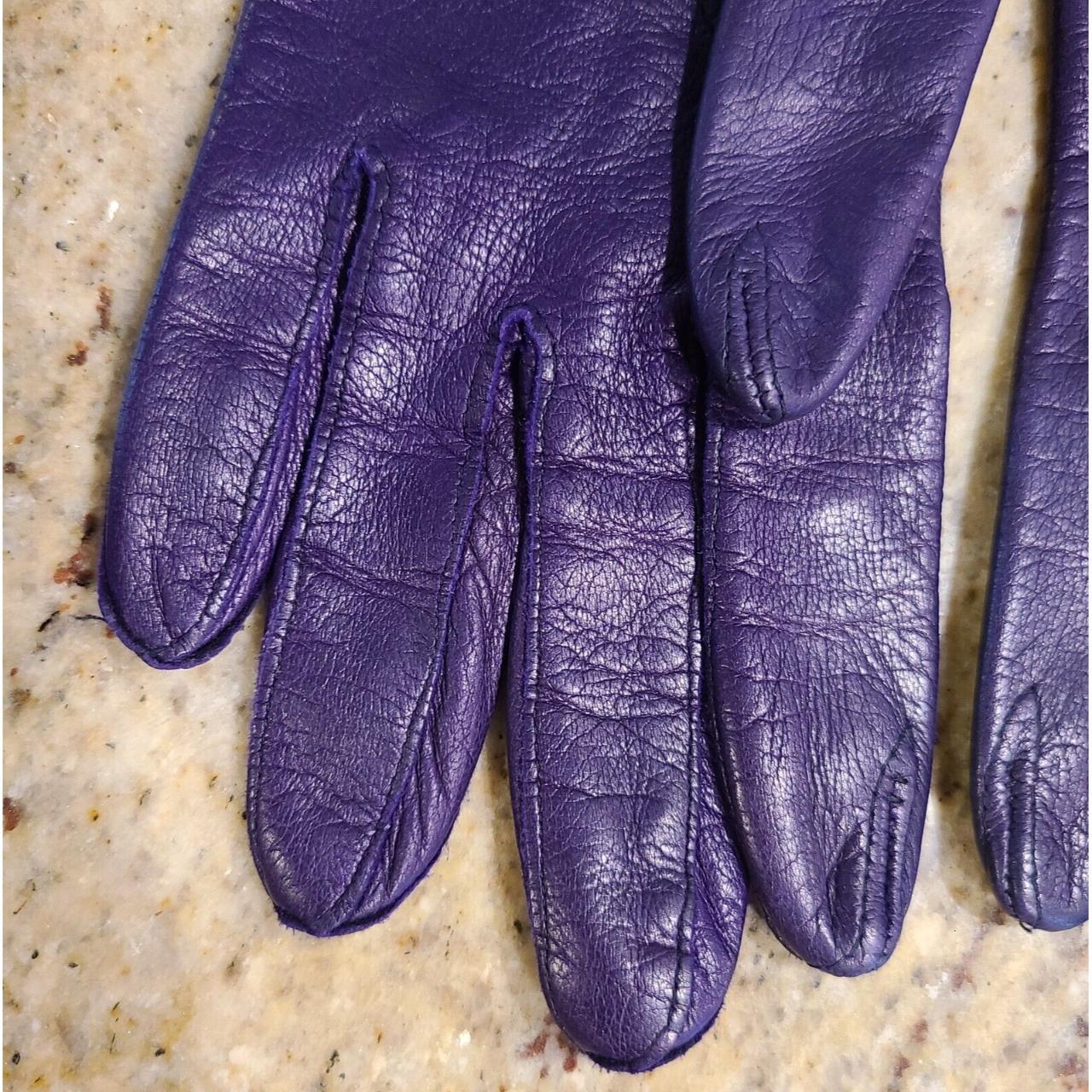 Vintage Size S/M Purple Leather Lined 8"... - Depop