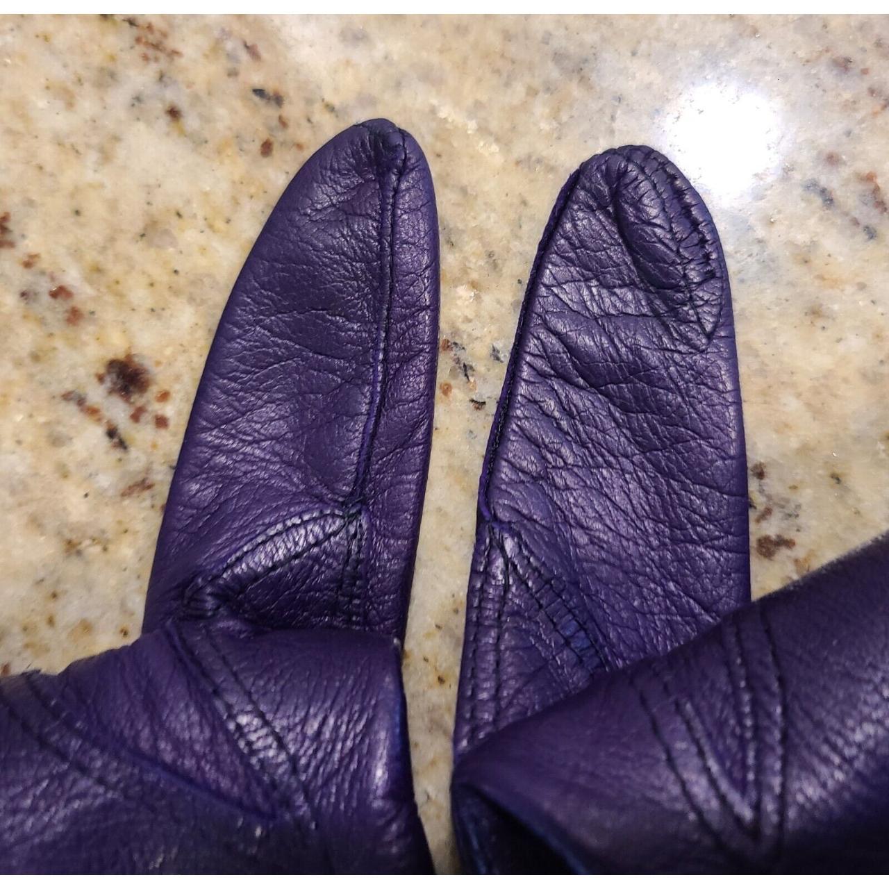 Vintage Size S/M Purple Leather Lined 8"... - Depop