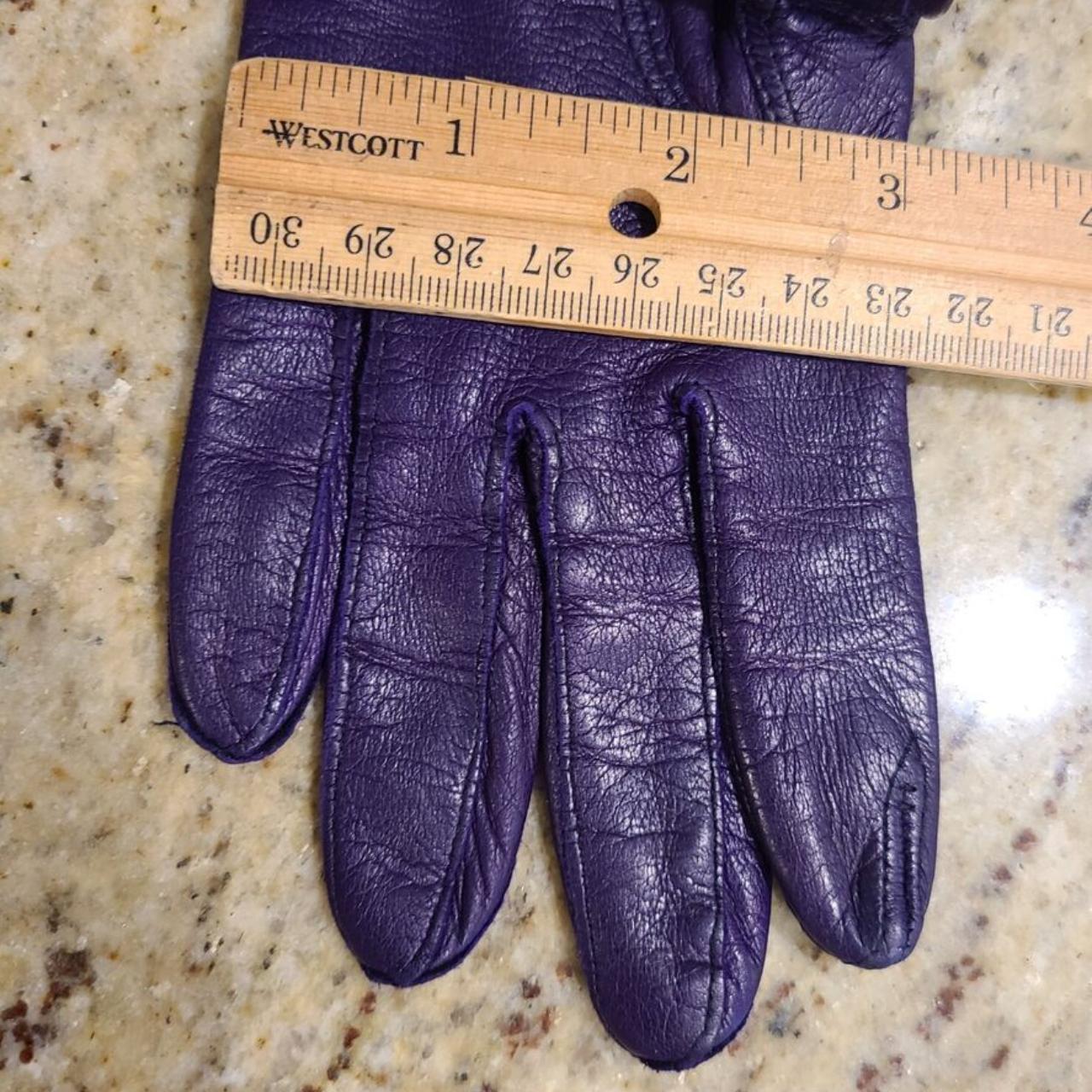 Vintage Size S/M Purple Leather Lined 8"... - Depop